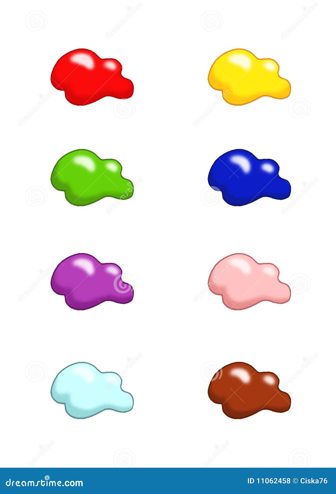 Flecke der Farbe stock abbildung. Illustration von rosa - 11062458