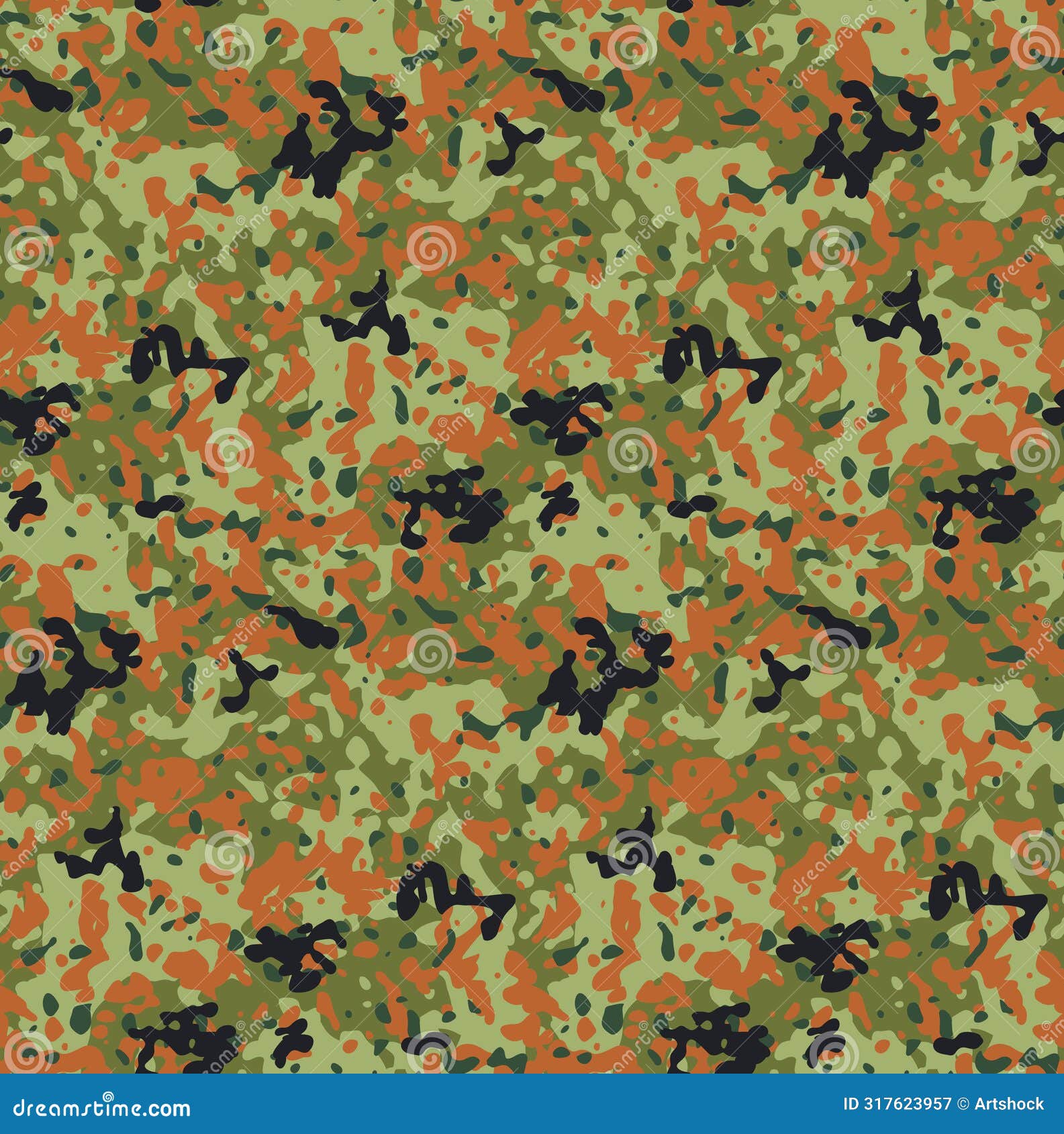Flecktarn Style Camouflage Pattern Stock Vector - Illustration of ...