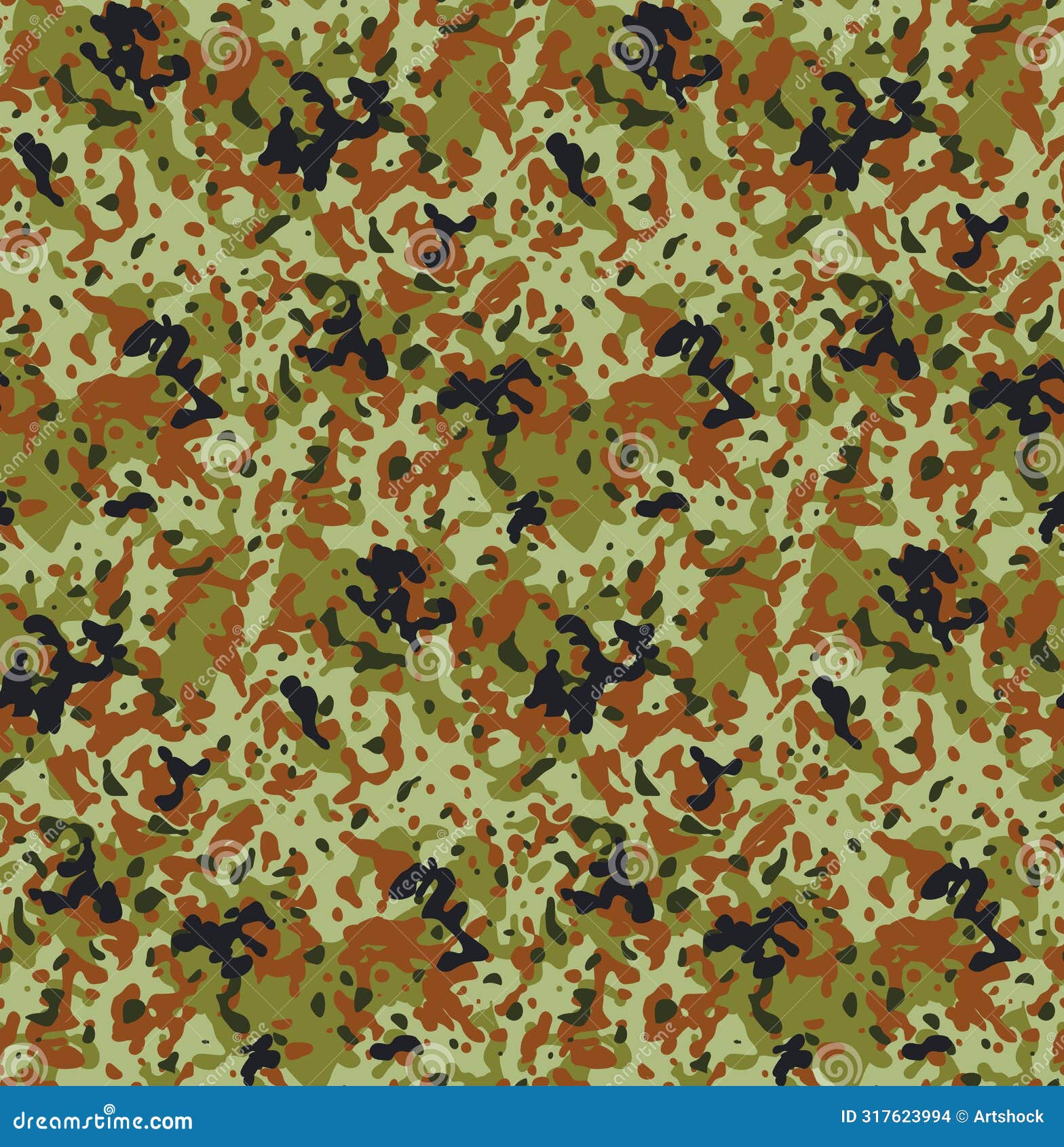 Flecktarn Style Camouflage Pattern Stock Vector - Illustration of khaki ...
