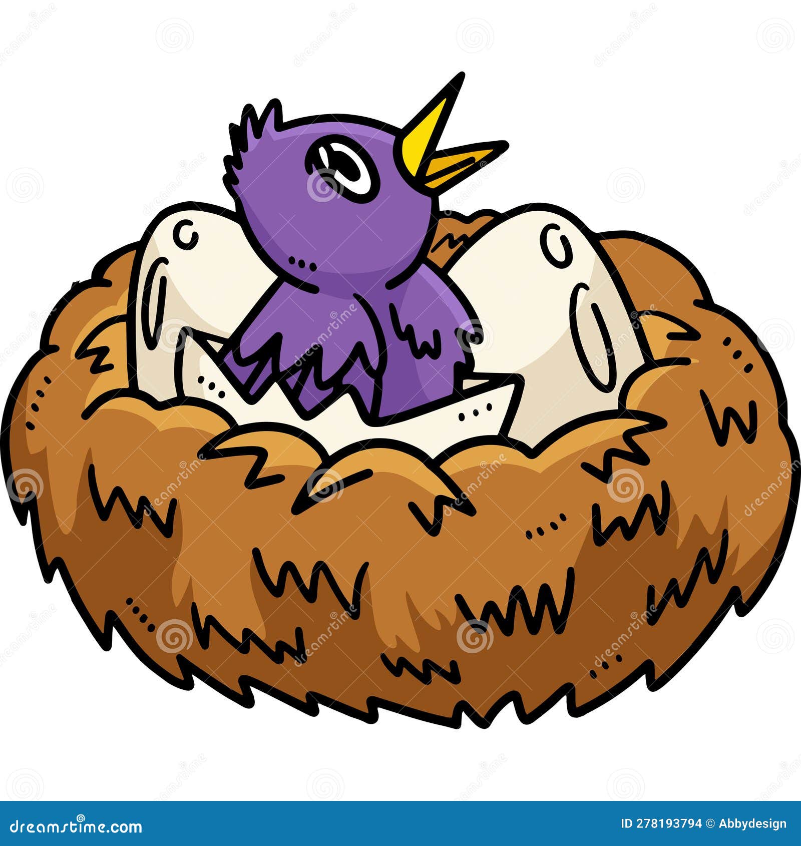 Fledgling Cartoon Colored Clipart Illustration Stock Vector ...