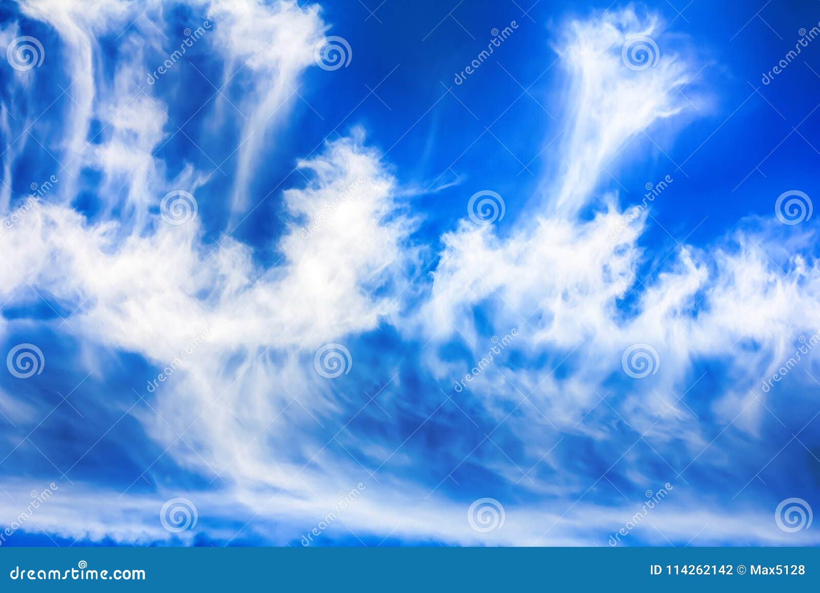 Fleece Clouds in Strong Wind in Higher Atmosphere Stock Photo - Image ...