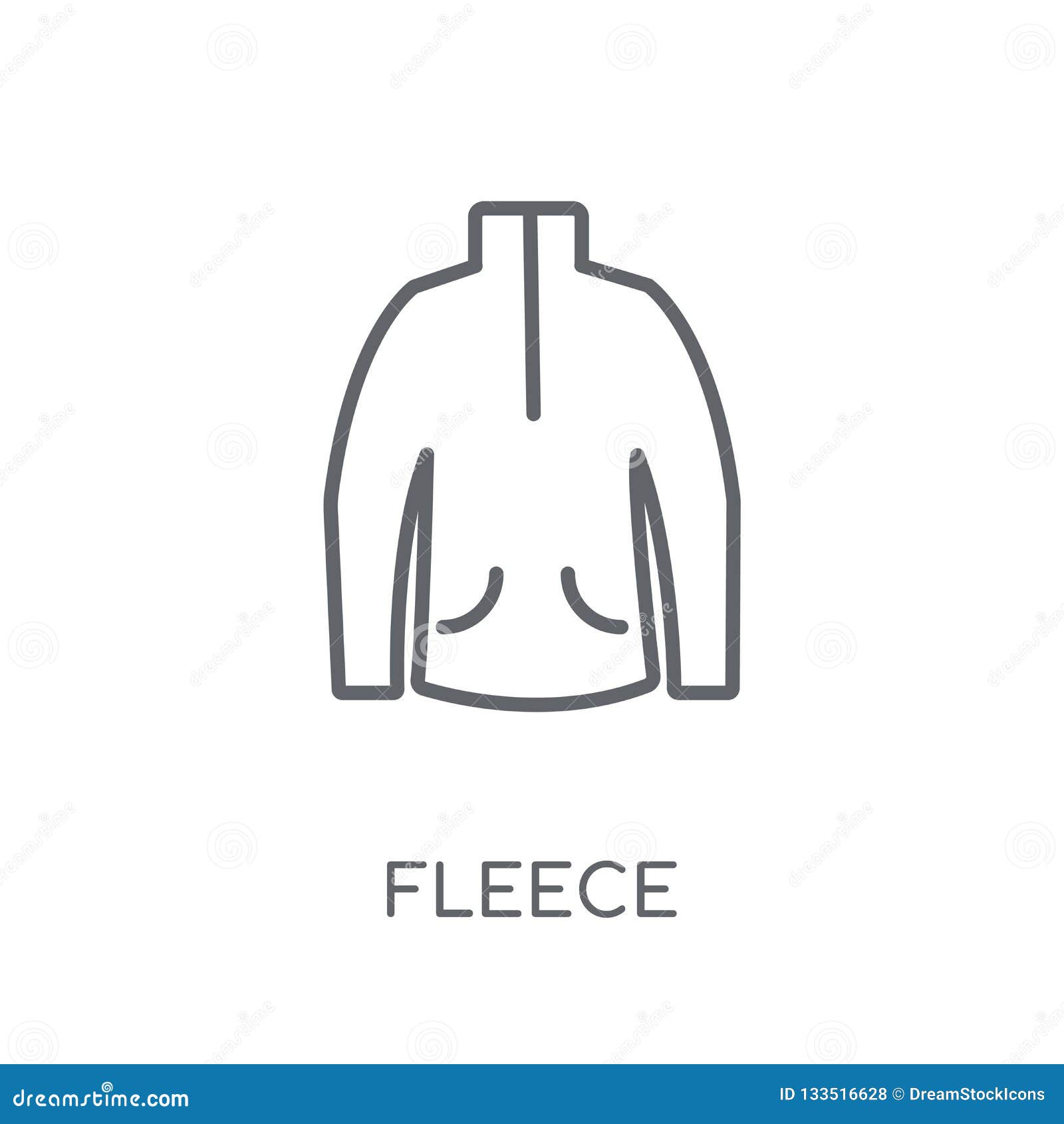 Fleece Linear Icon. Modern Outline Fleece Logo Concept on White Stock ...