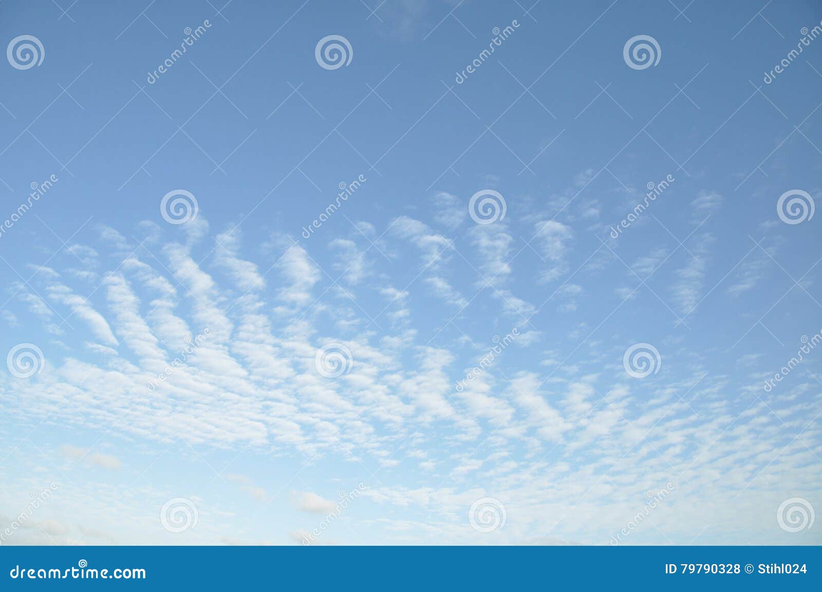 Fleecy clouds stock photo. Image of clouds, cumulus, cirrus - 79790328
