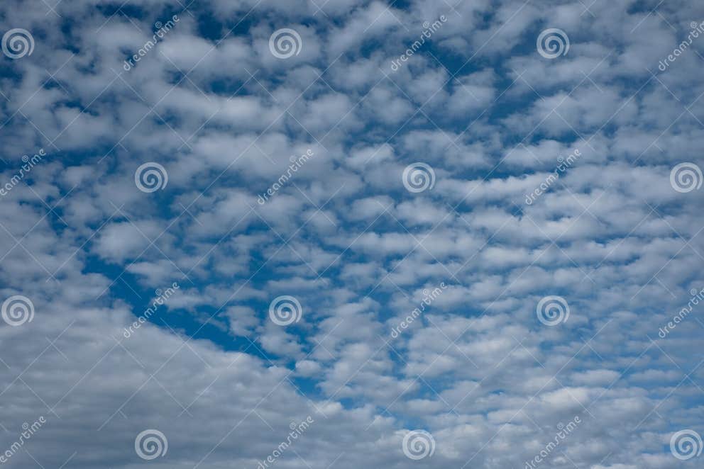 Fleecy clouds Currocumulus stock image. Image of weather - 176778293