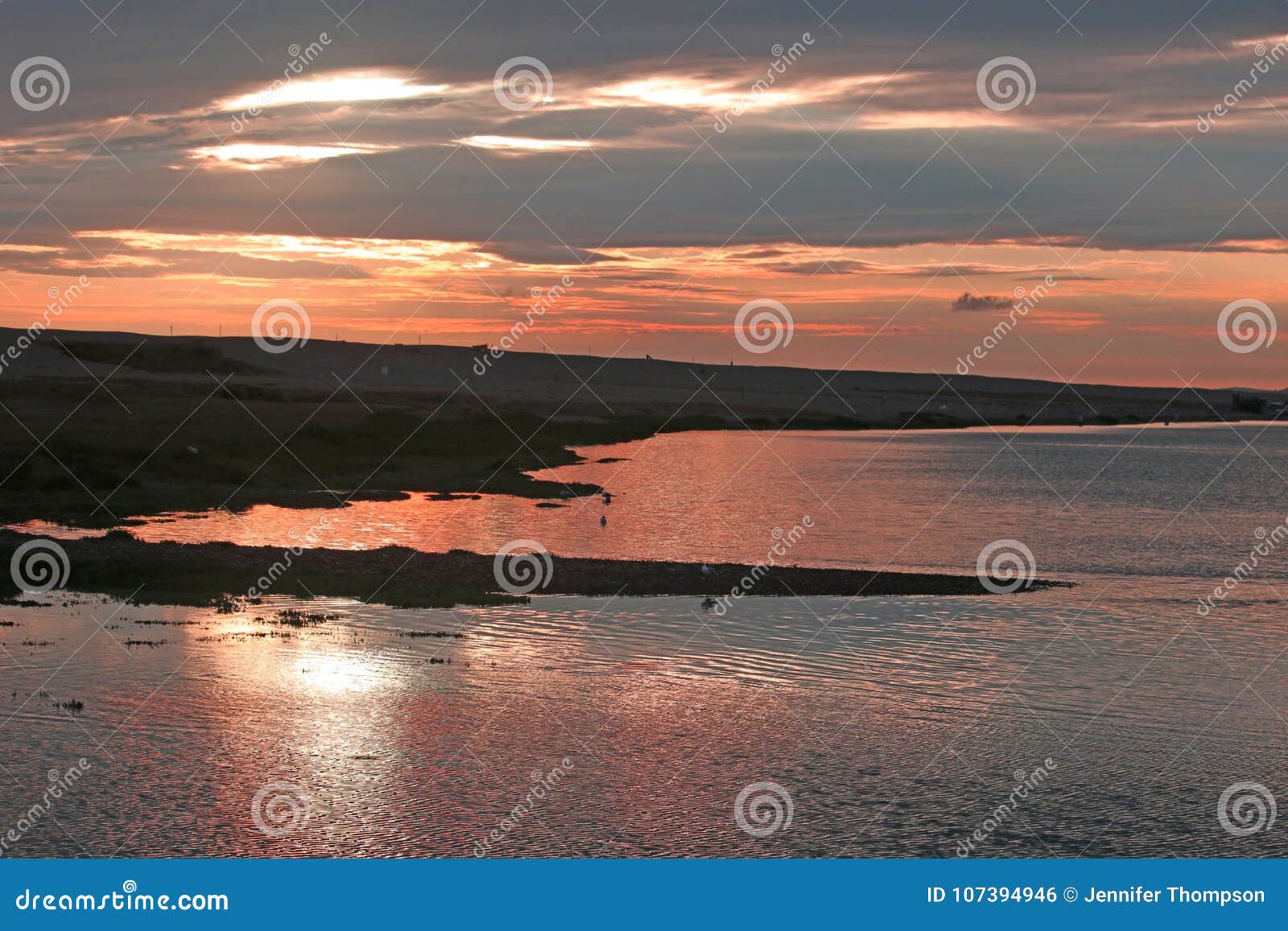 Fleet Basin at sunset stock photo. Image of underground - 107394946