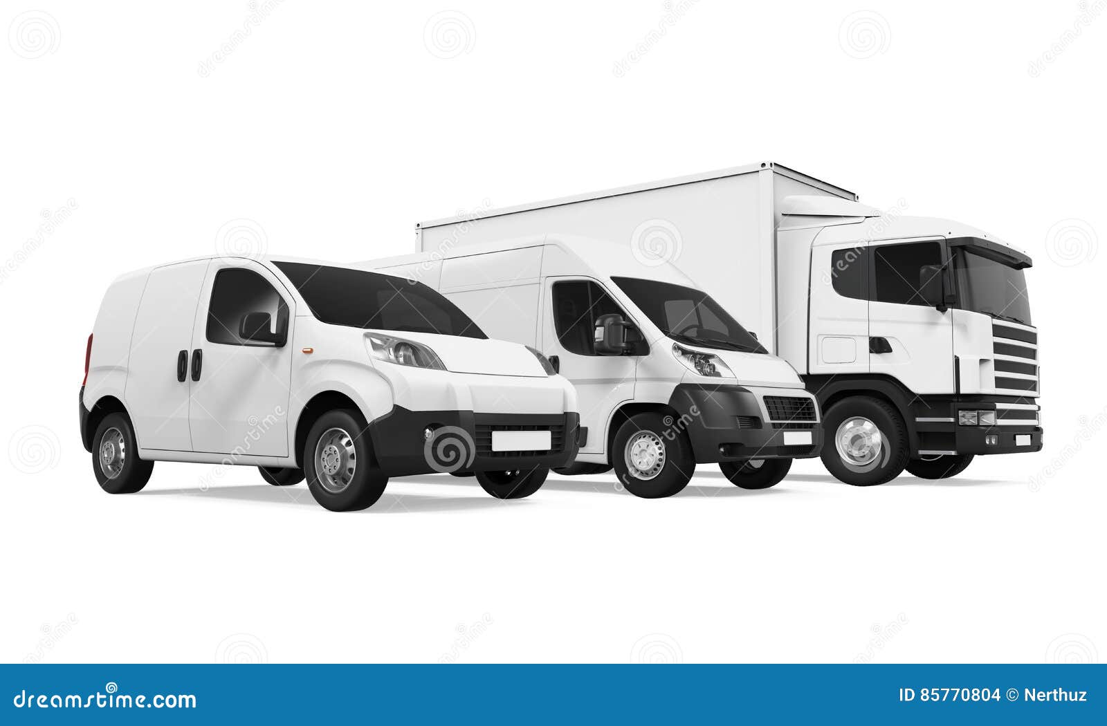 Fleet of Delivery Vehicles stock illustration. Illustration of ...