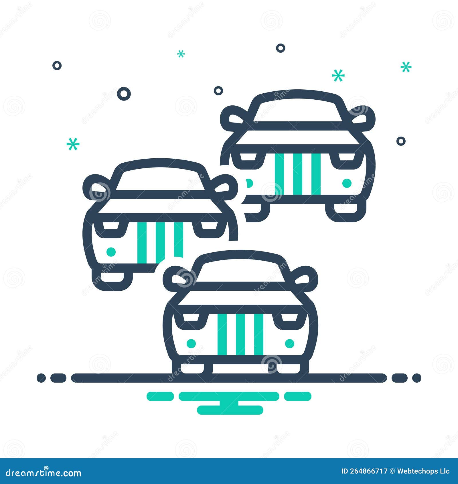Mix Icon for Fleet, Car and Management Stock Illustration ...