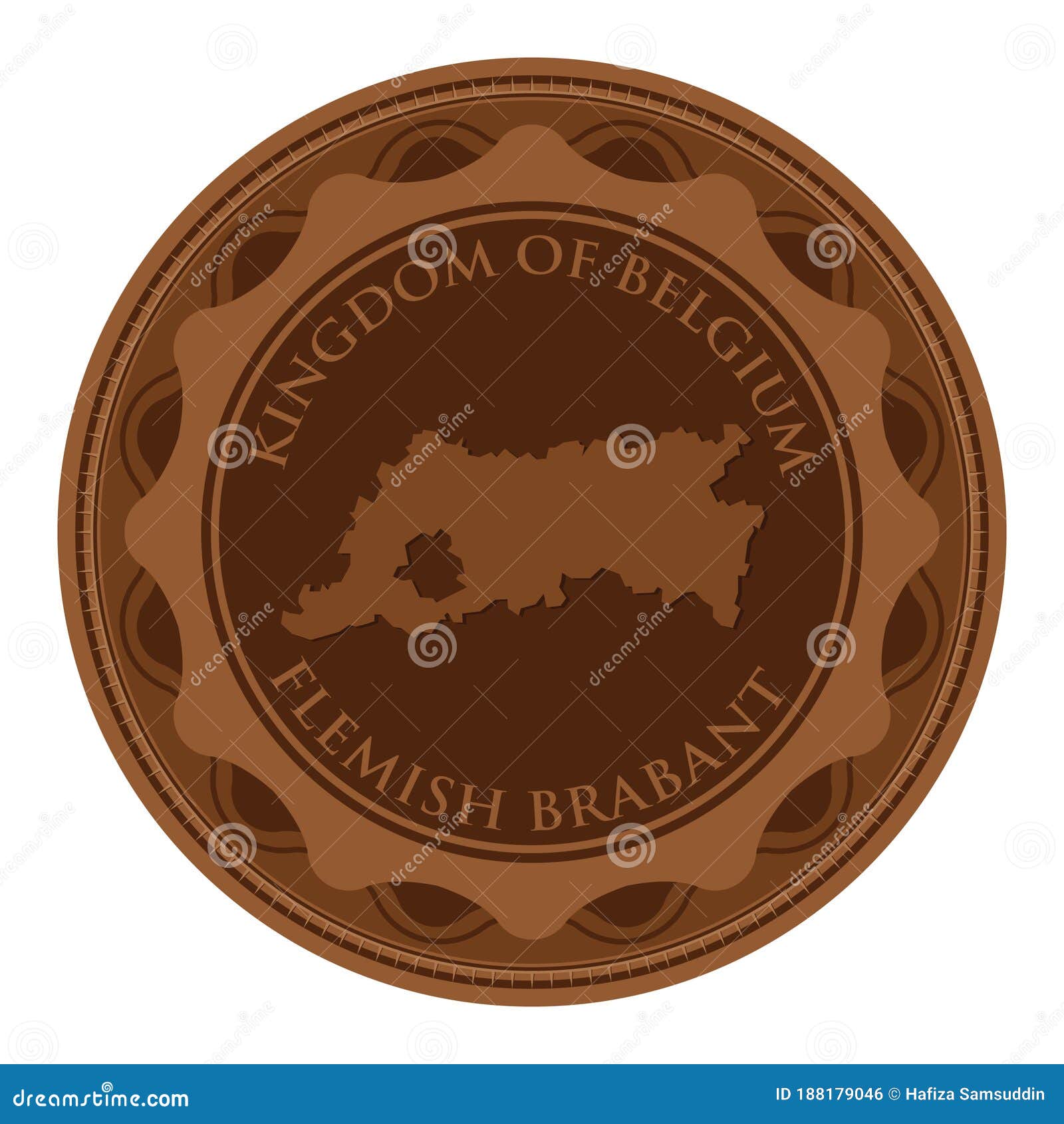 Flemish Brabant Belgium Outline Map Vector Illustration | CartoonDealer ...