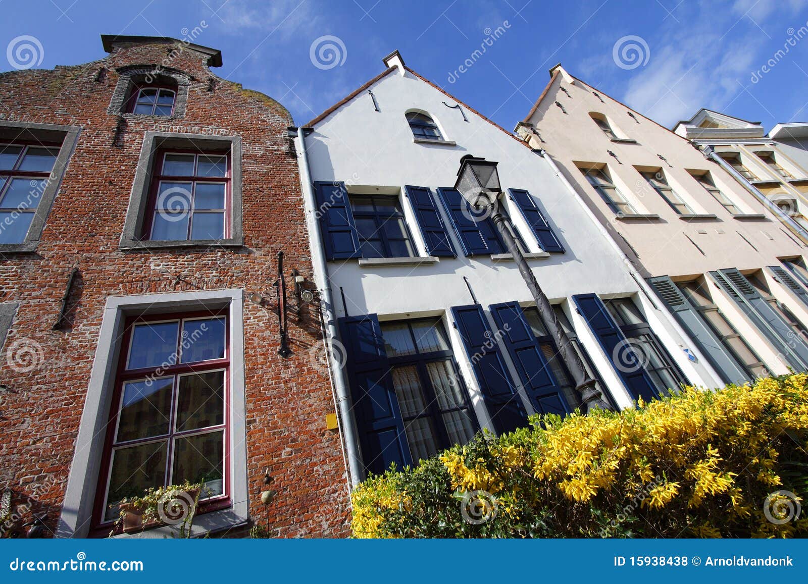 Flemish houses stock photo. Image of facades, homes, bricks - 15938438