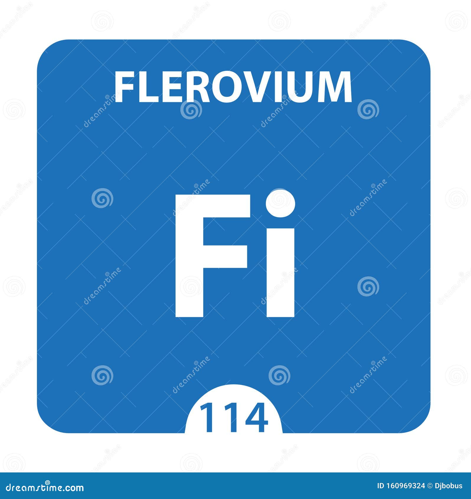 Flerovium Chemical 114 Element of Periodic Table. Molecule and ...