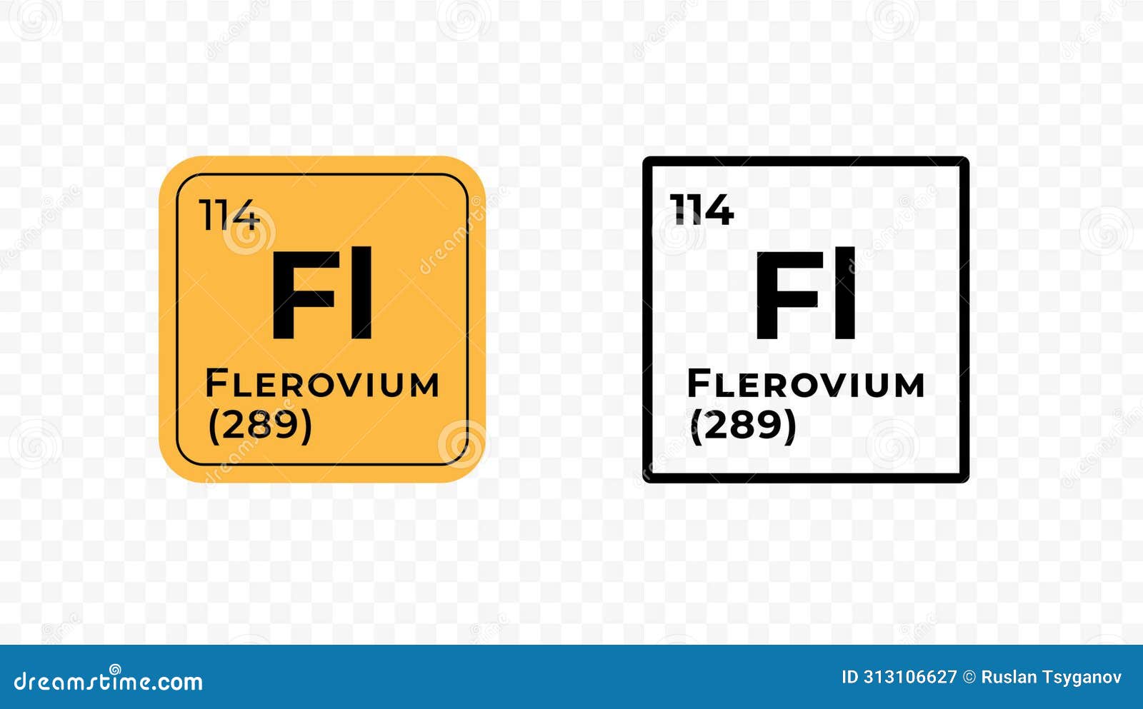 Flerovium Chemical Element Of Mendeleev Periodic Table On Grey ...