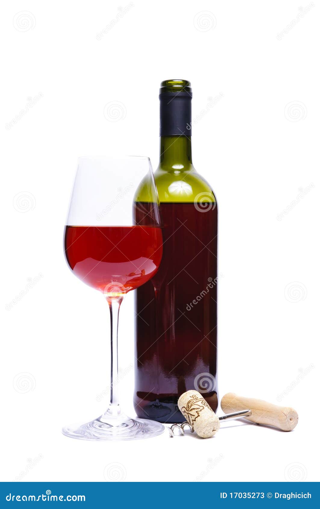 Fles en glas rode wijn stock afbeelding. Image of glas - 17035273
