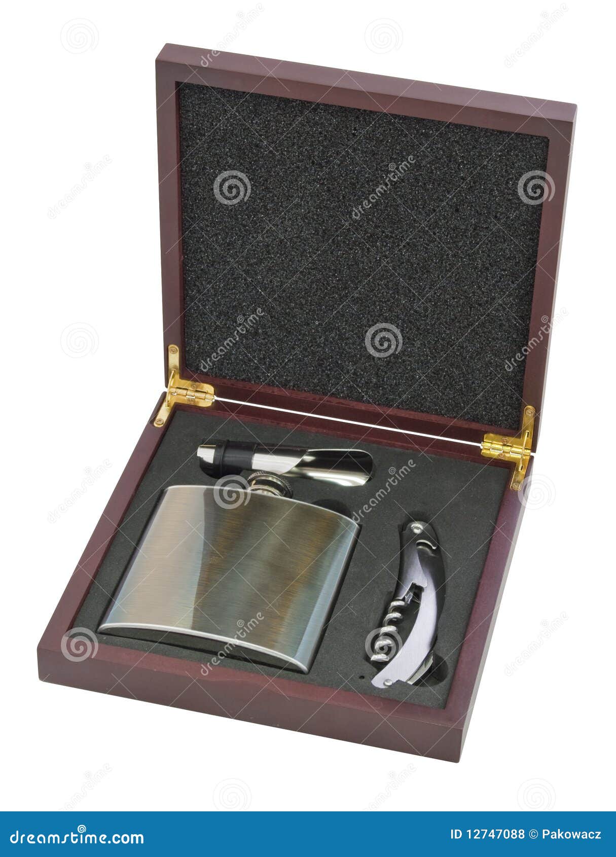 Fles en mes in doos stock foto. Image of houder, alcohol - 12747088