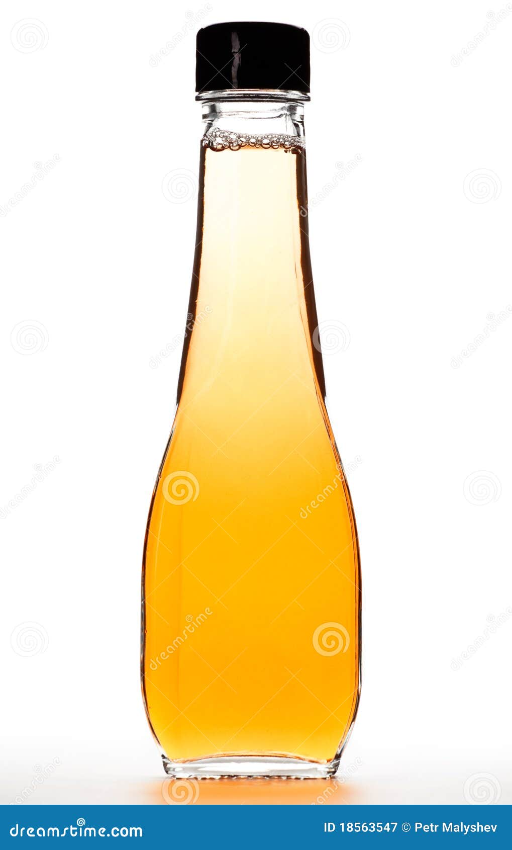 Fles Met De Azijn Van De Appel Stock Afbeelding - Image of beeld ...