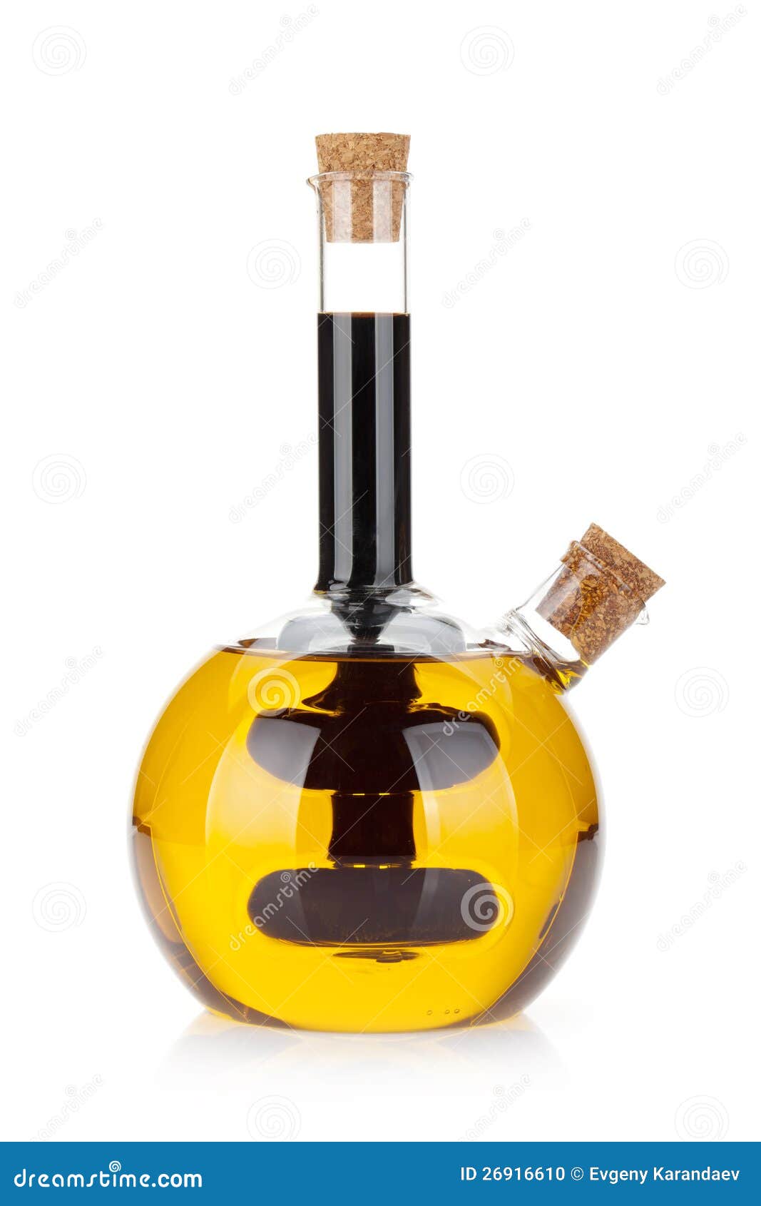 Fles Met Olijfolie En Azijn Stock Foto - Image of houder, vloeistof ...