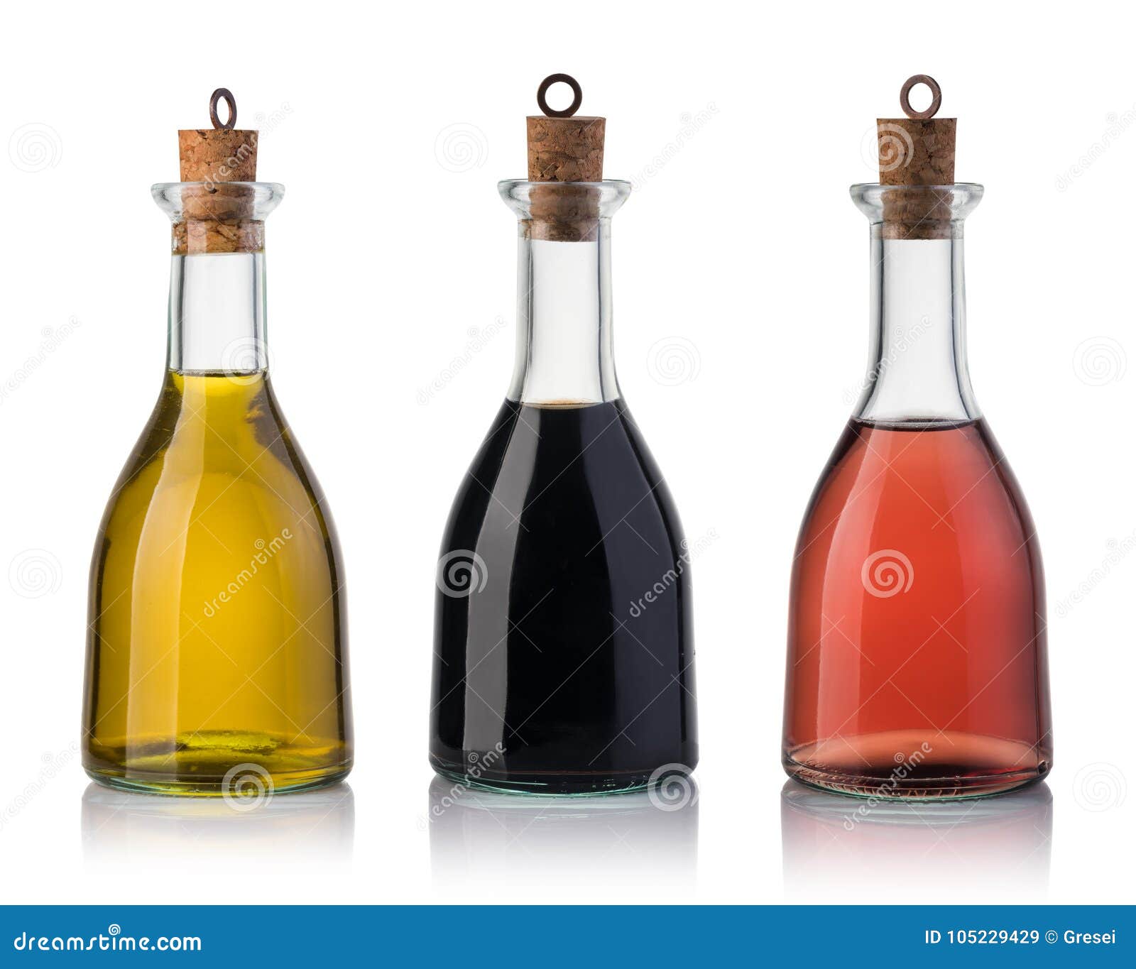 Fles olijfolie en azijn stock afbeelding. Image of zwart - 105229429