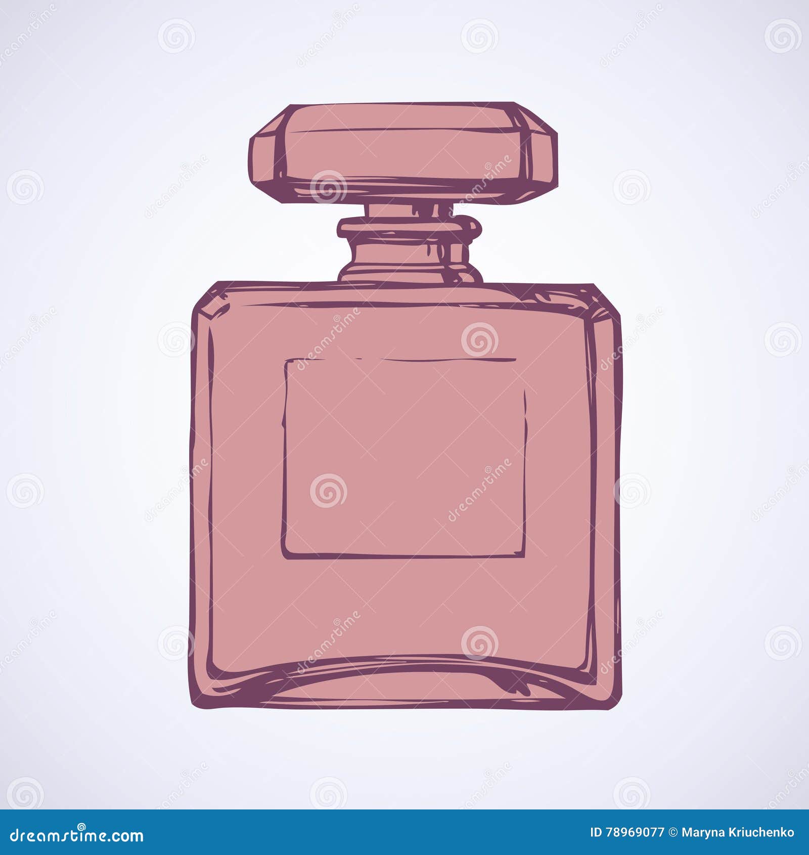 Fles Parfum Vector Tekening Vector Illustratie - Illustration of glas ...