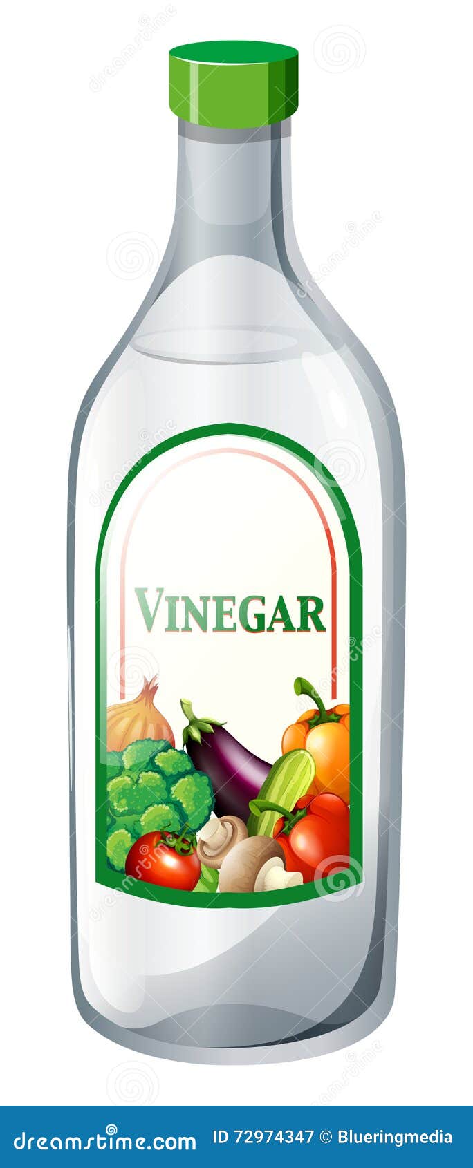 Fles plantaardige azijn vector illustratie. Illustration of grafisch ...