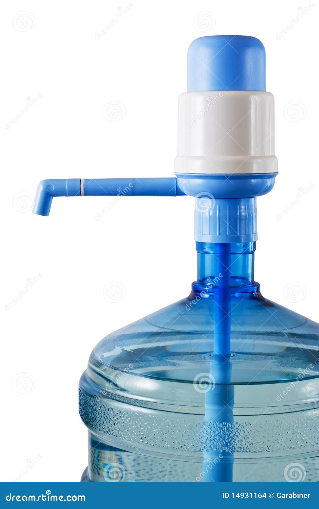 Fles water met waterpomp stock foto. Image of fles, kleur - 14931164