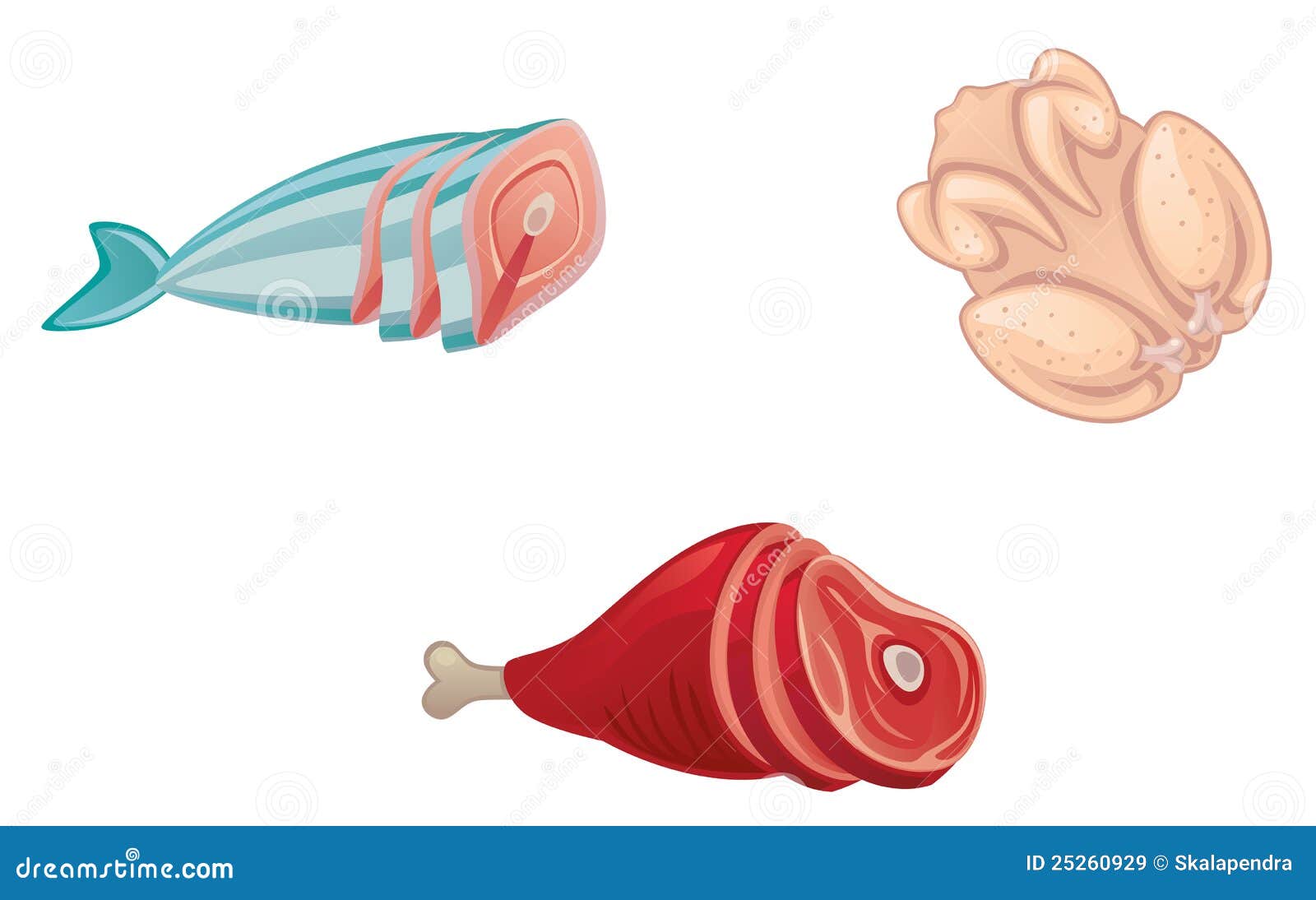 Flesh stock vector. Illustration of bone, cuisine, dinner - 25260929