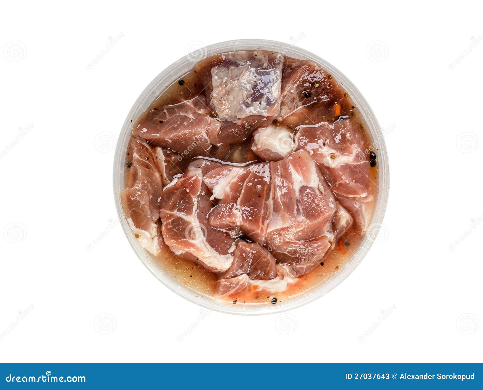 Flesh Meat Product for Cooking Packed in Round Box Stock Image - Image ...