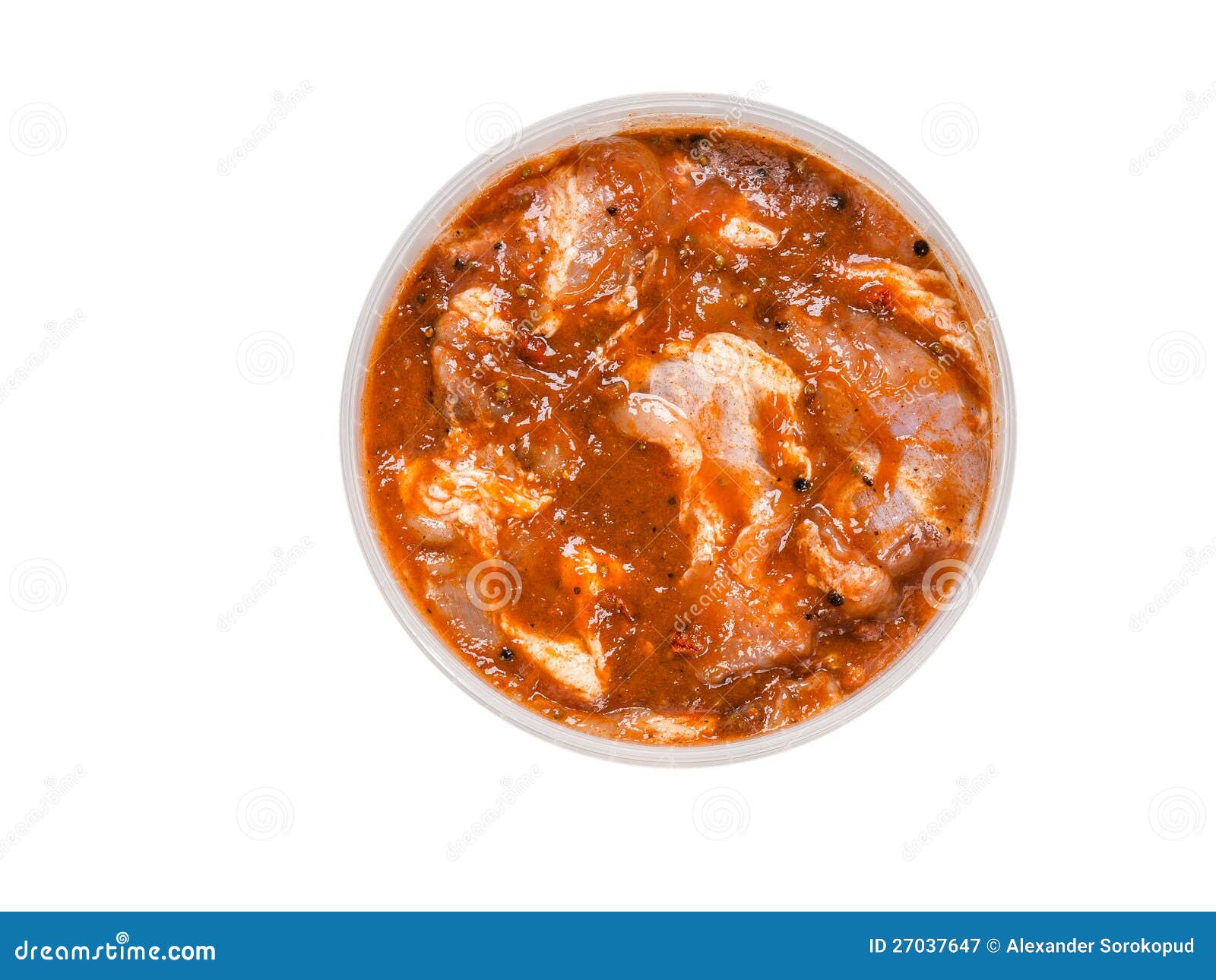 Flesh Meat Product for Cooking Packed in Round Box Stock Image - Image ...
