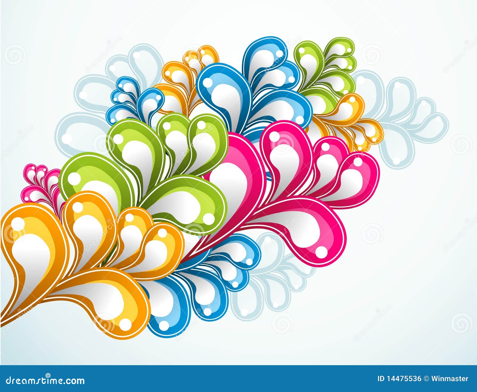 Fleur Abstraite D'arc-en-ciel Illustration de Vecteur - Illustration du ...