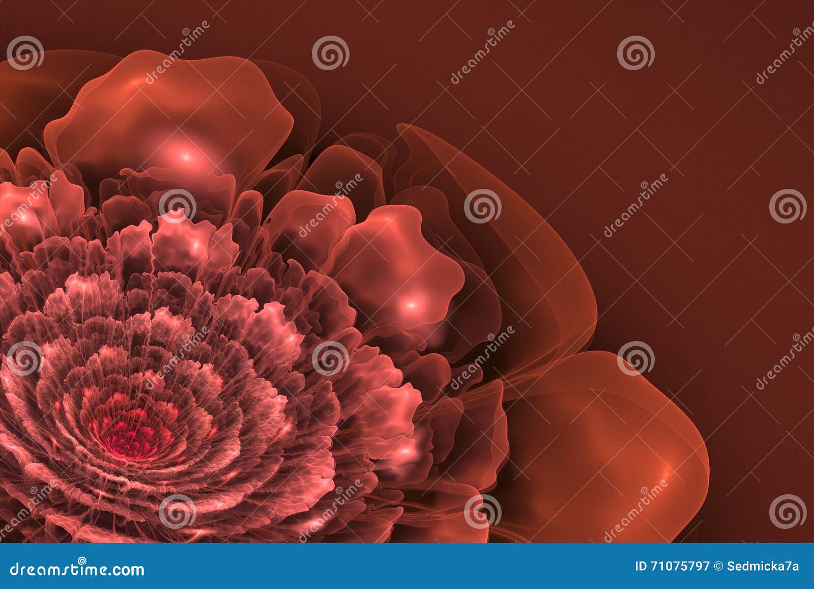 Fleur De Fractale Aux Nuances Du Rose Illustration Stock Illustration
