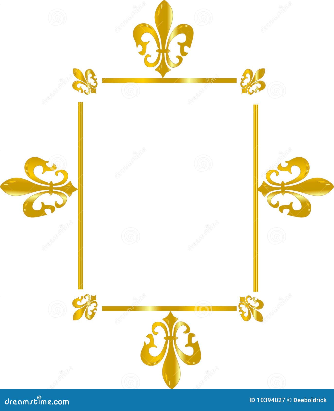Fleur de lis frame stock vector. Illustration of fleurdelis - 10394027
