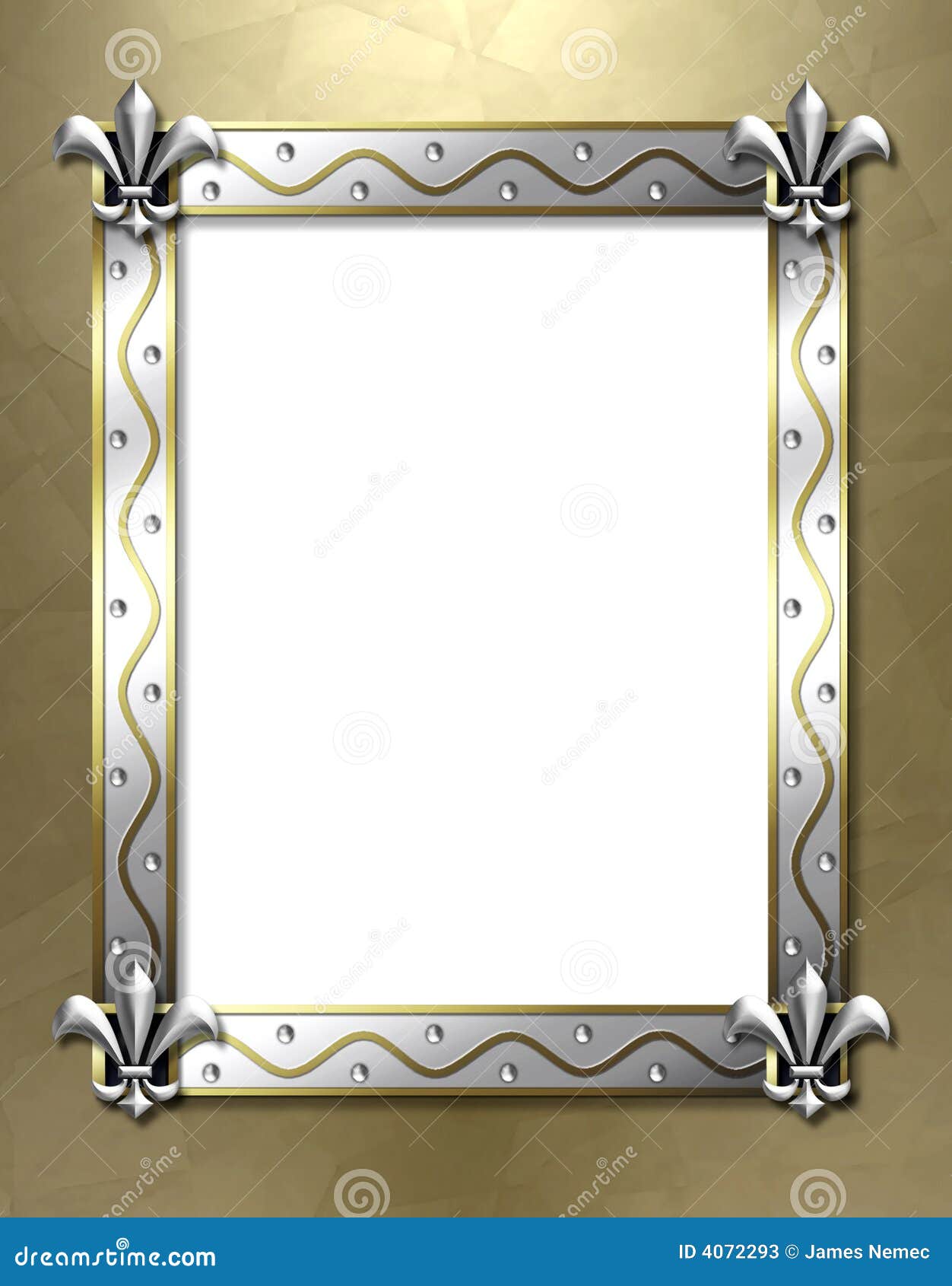 Fleur de lis frame stock illustration. Illustration of ancient - 4072293