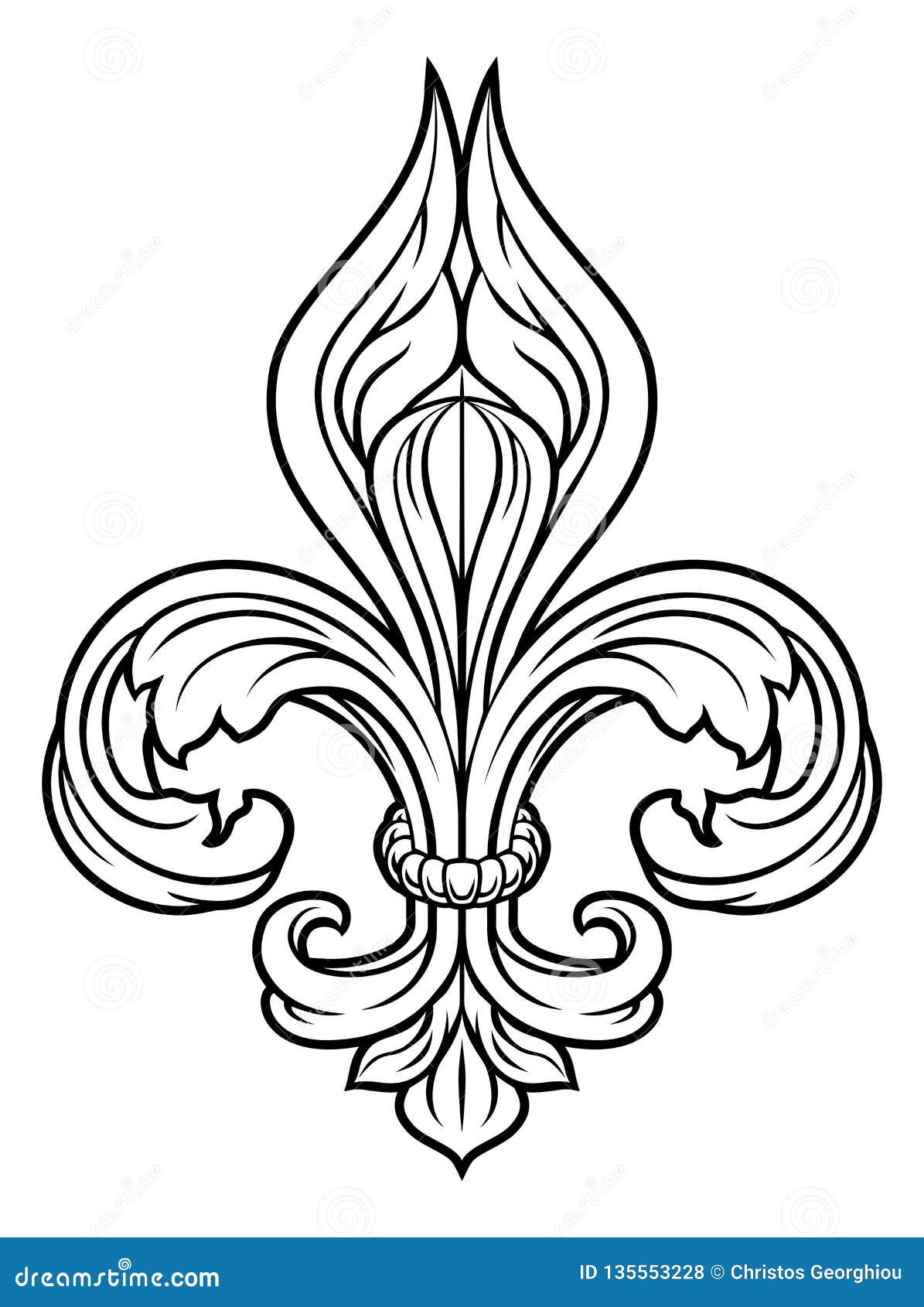 Fleur De Lis Graphic Design Element Stock Vector - Illustration of logo ...