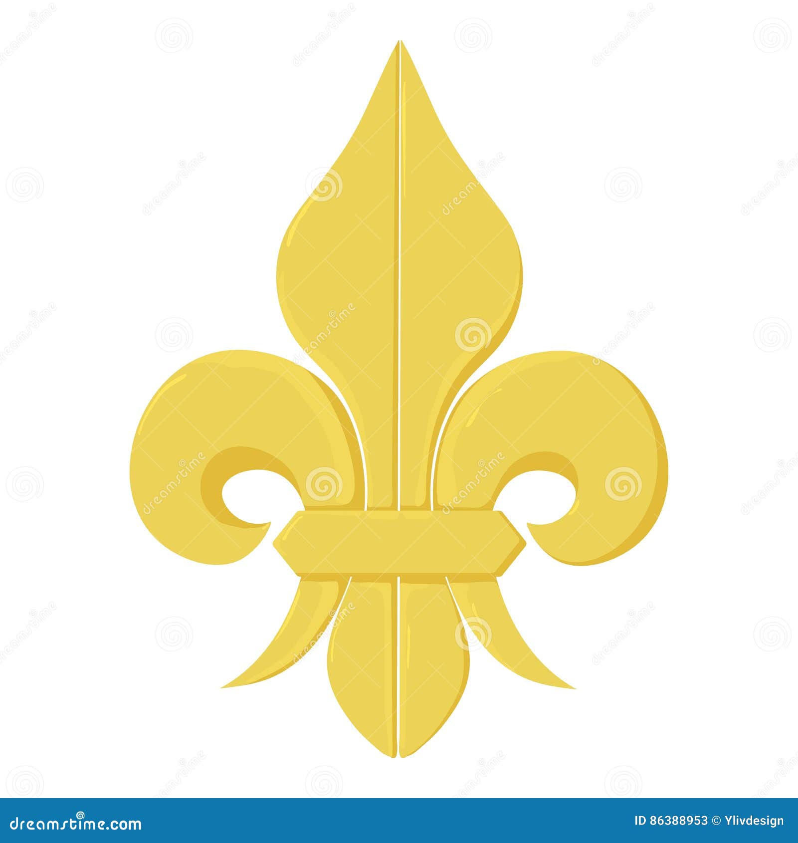Fleur De Lis Icon, Cartoon Style Stock Vector - Illustration of history ...