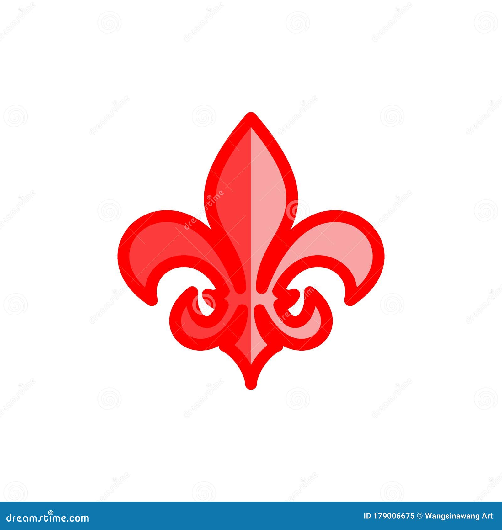 Fleur De Lis Icon Cartoon Vector Illustration Isolated On White Background Stock Vector