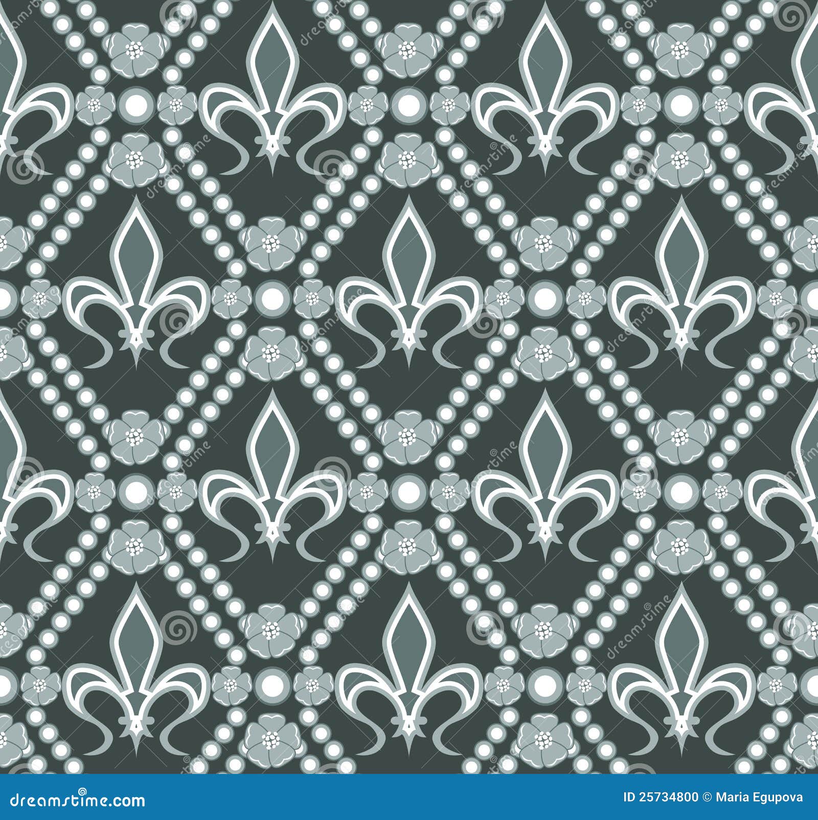 Fleur de lis pattern stock vector. Illustration of decor - 25734800