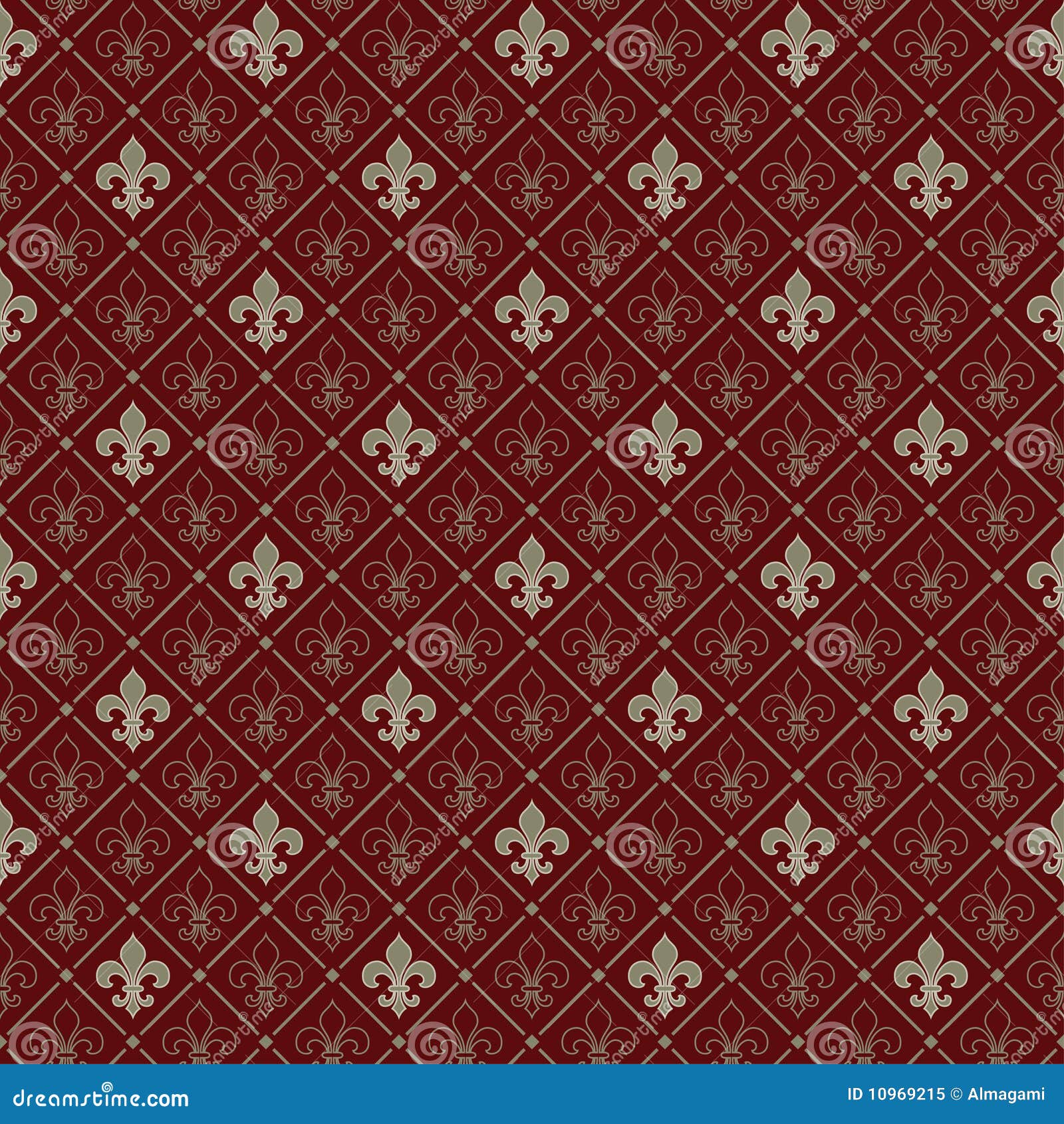 Fleur De Lis Seamless Pattern Stock Vector - Illustration of pattern ...