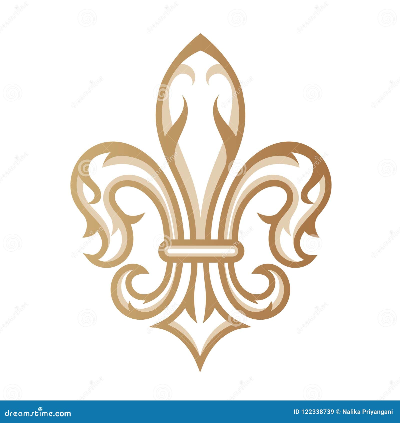 Fleur de lis stock vector. Illustration of symbols, badge - 122338739