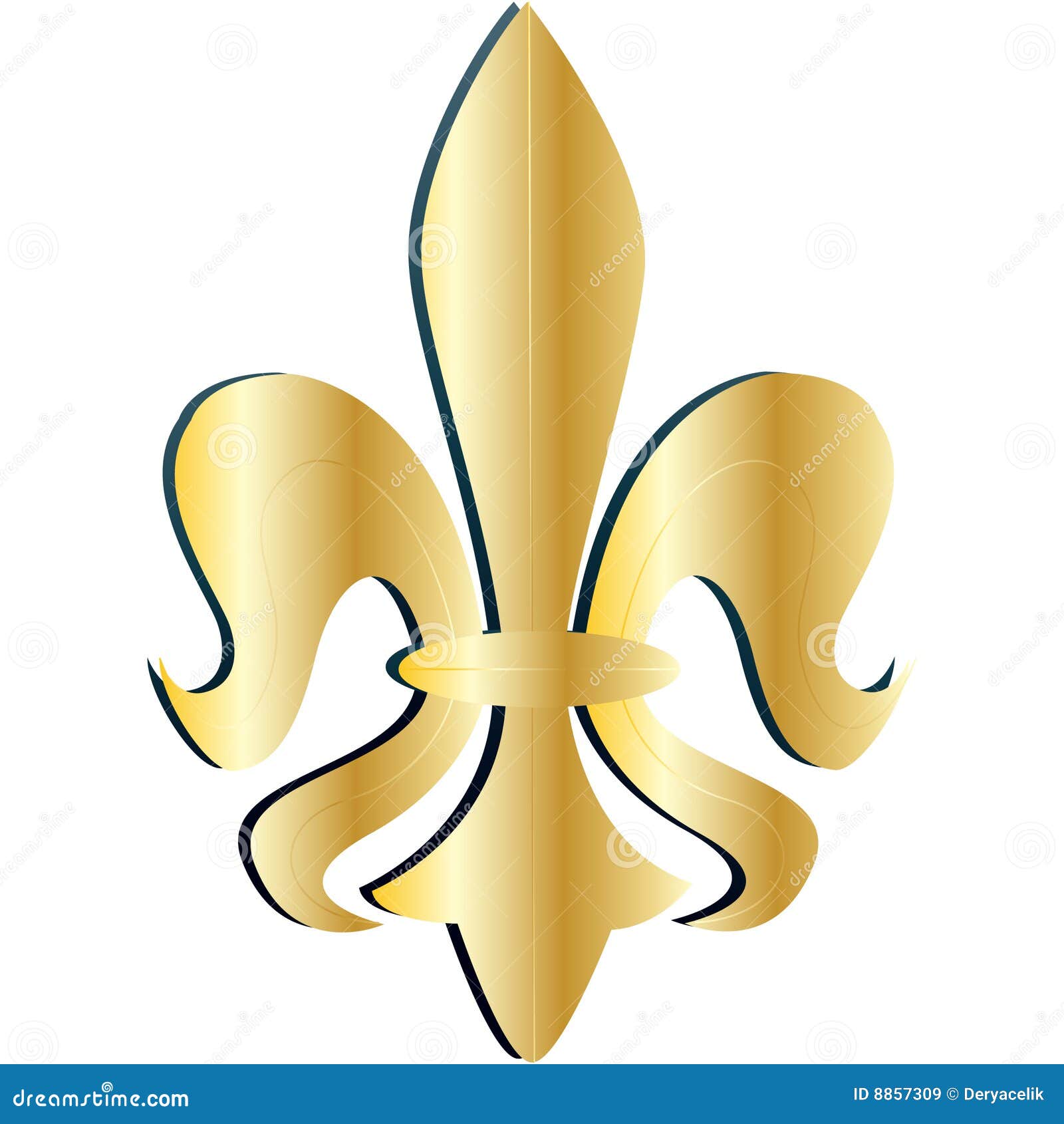 Fleur De Lis - French Symbol Design, French Heralry Cartoon Vector ...