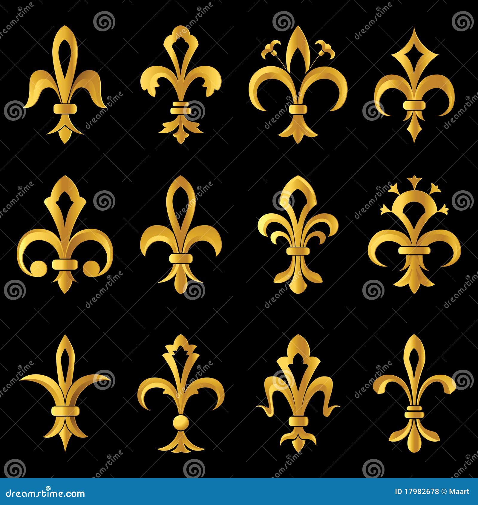Fleur de lys stock vector. Illustration of insignia, luxury - 17982678