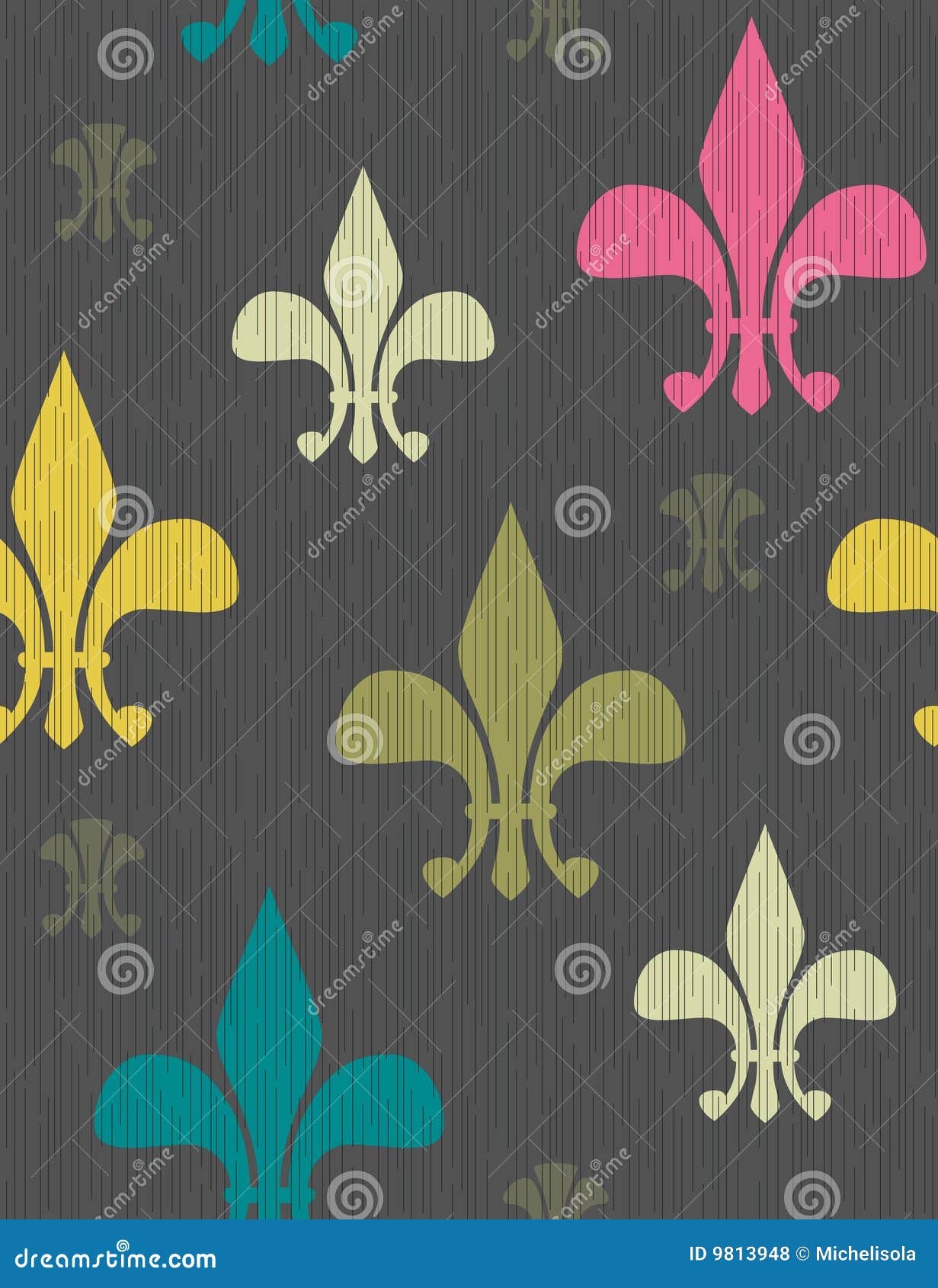Fleur de lys stock vector. Illustration of retro, design - 9813948