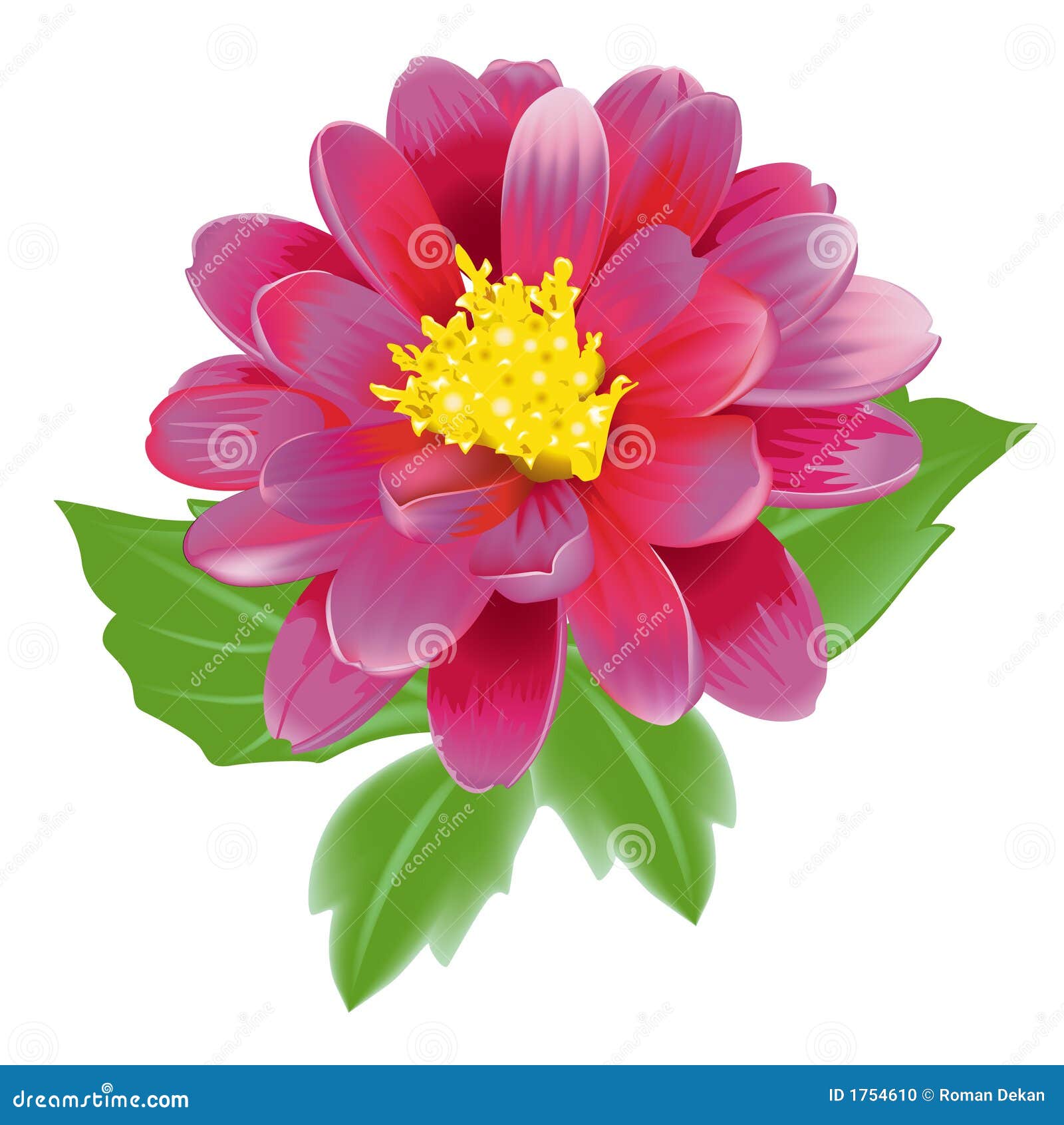 Fleur rouge illustration de vecteur. Illustration of centrale - 1754610