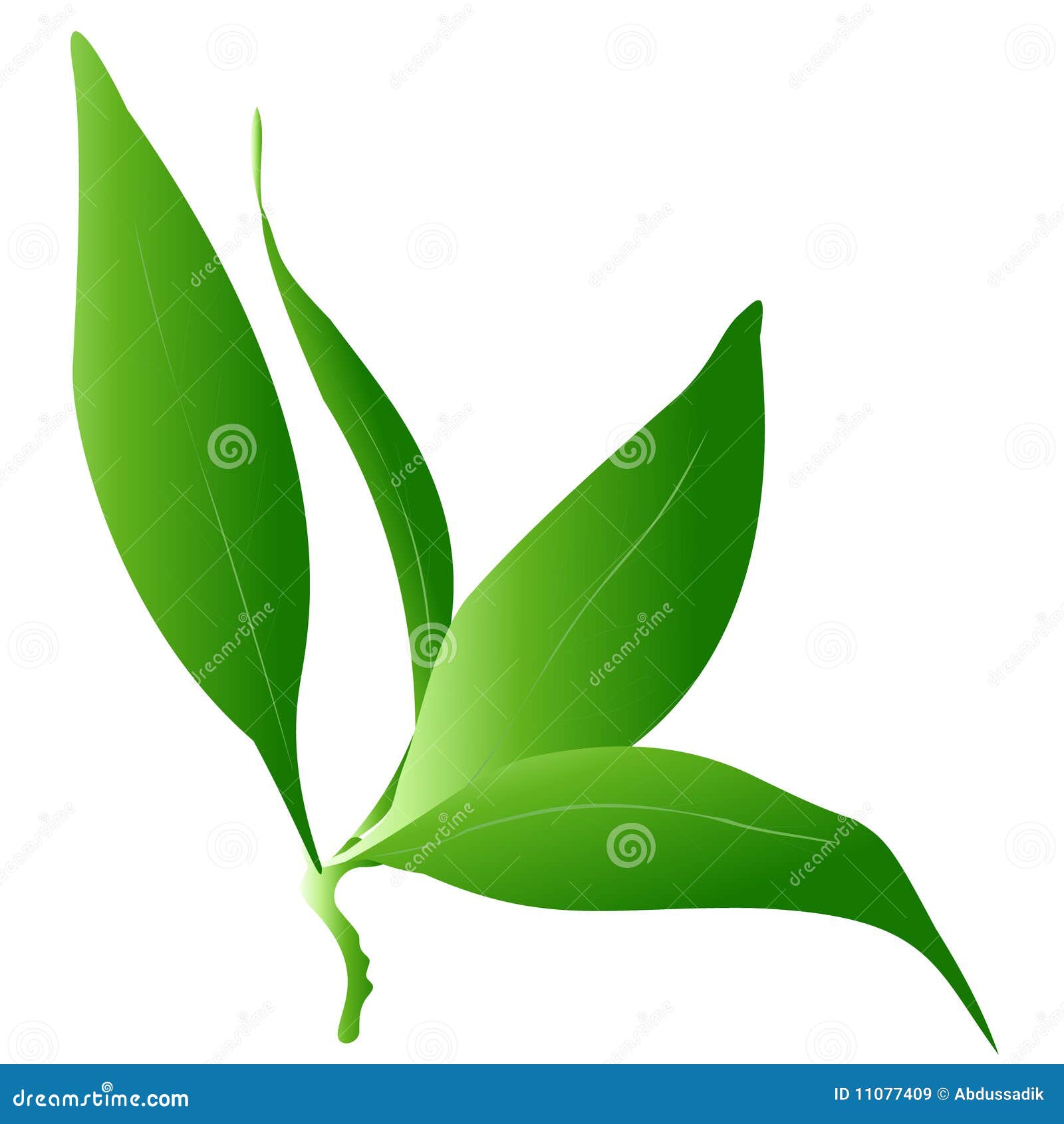 Fleur verte illustration de vecteur. Illustration du buisson - 11077409