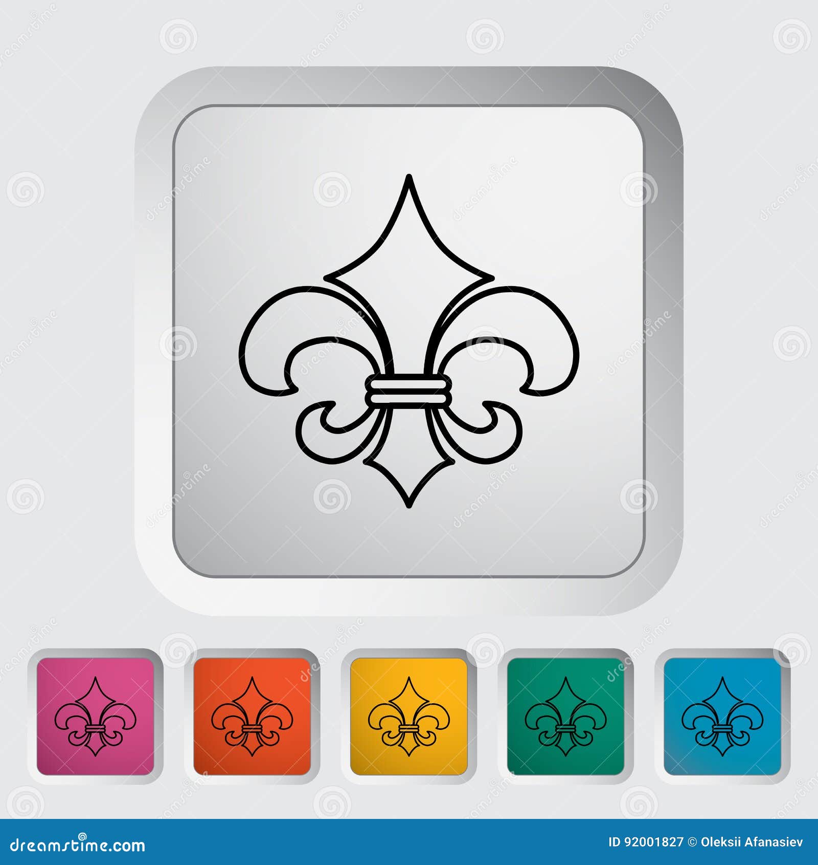 Fleur-de-lis Vintage Symbols Set Cartoon Vector | CartoonDealer.com ...