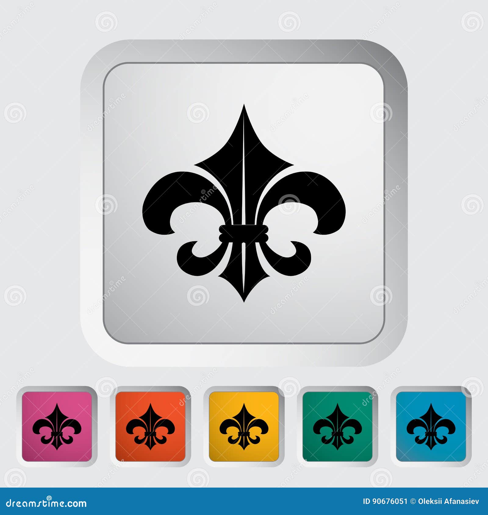 Fleur-de-lis Vintage Symbols Set Cartoon Vector | CartoonDealer.com ...