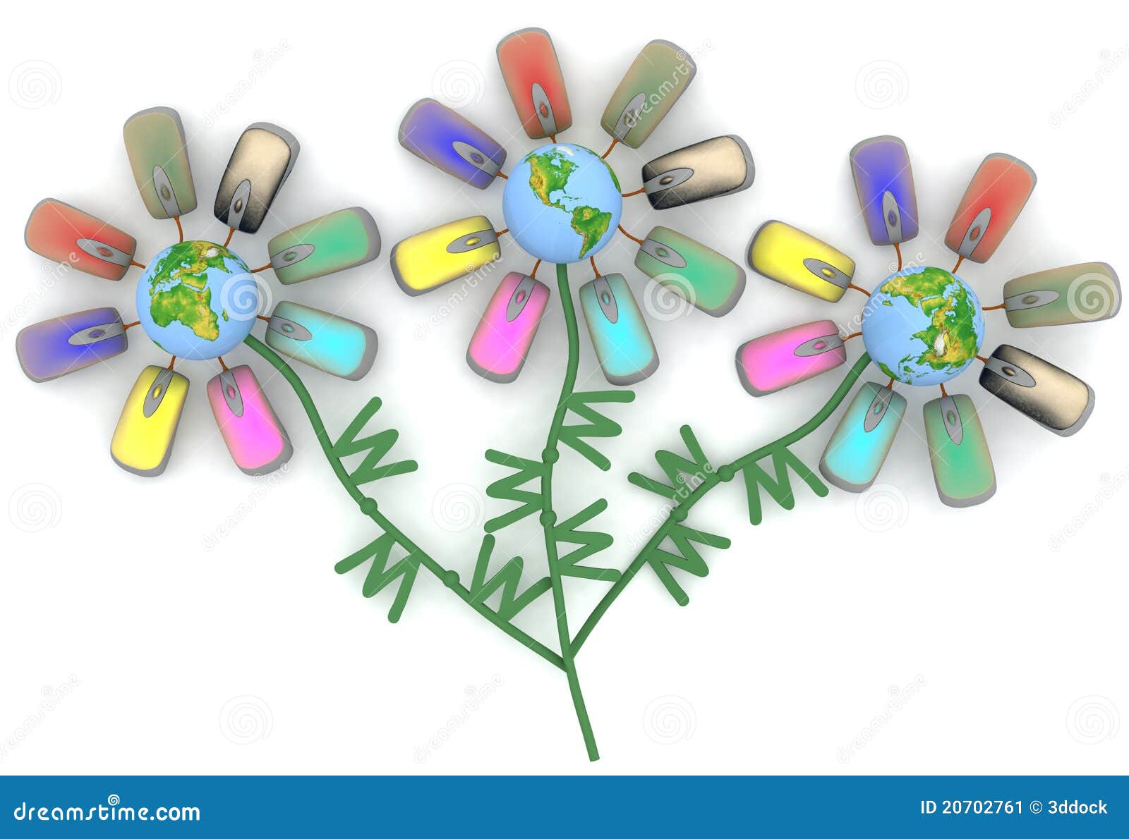 Fleurs d'Internet illustration stock. Illustration du earth - 20702761