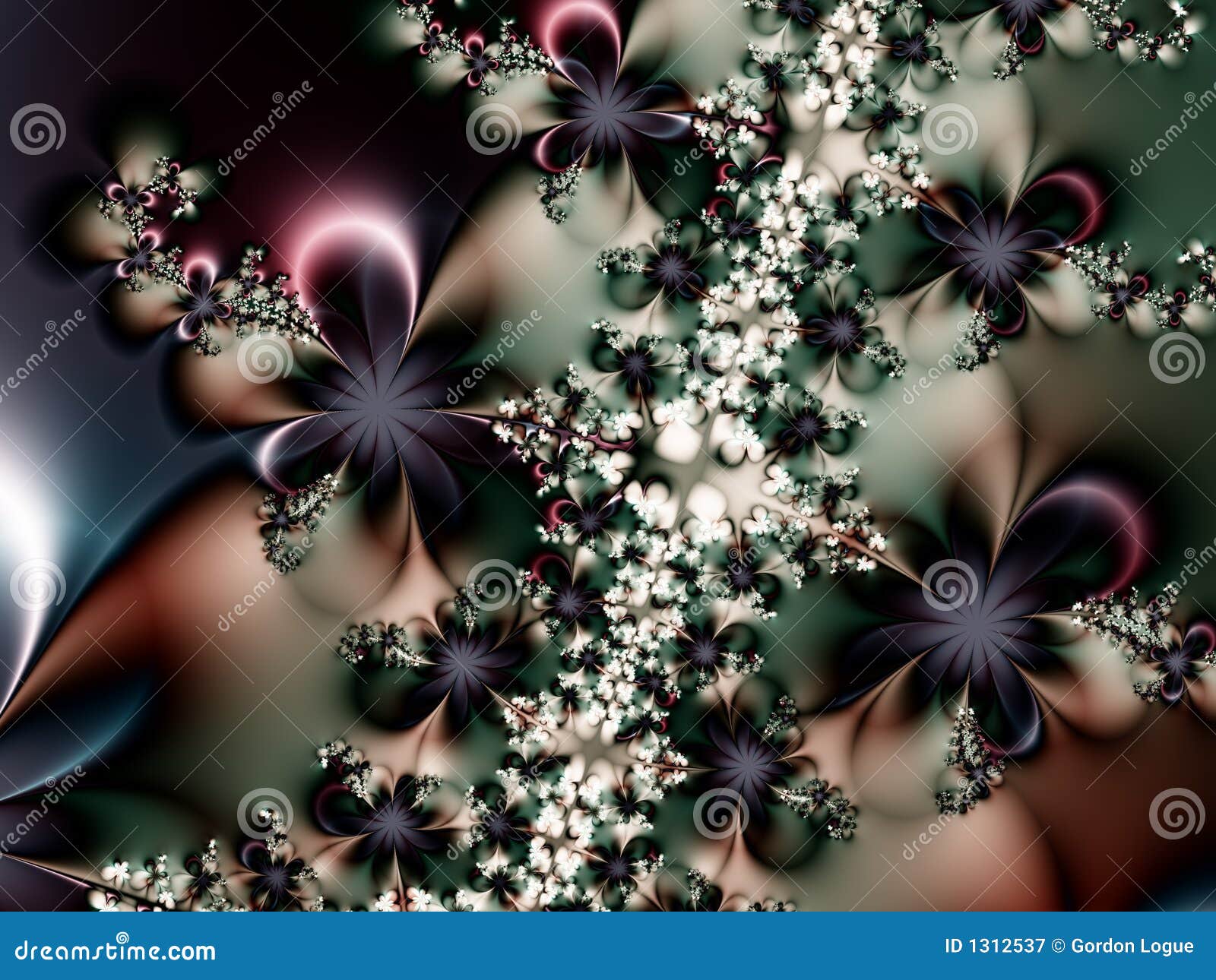 Fleurs De Fractale Illustration Stock Illustration Du Fleur 1312537