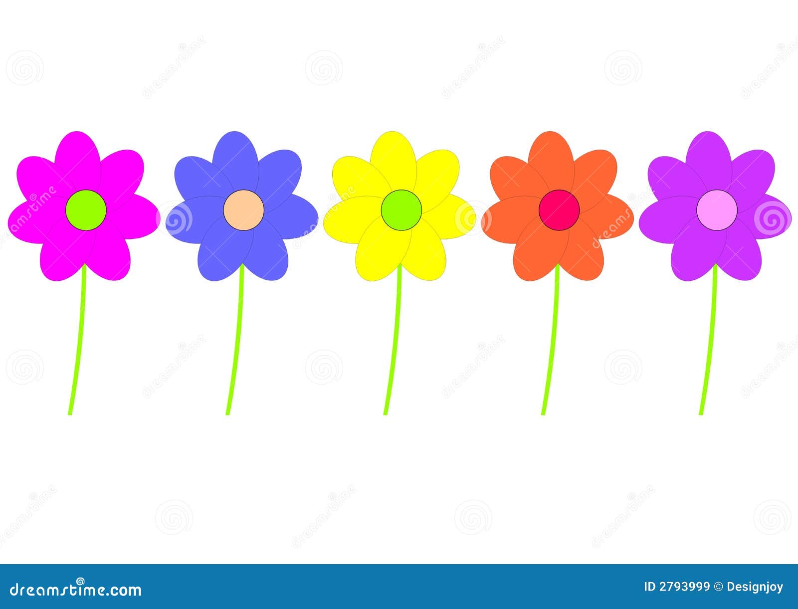 Fleurs enfantines illustration de vecteur. Illustration du feuilles ...