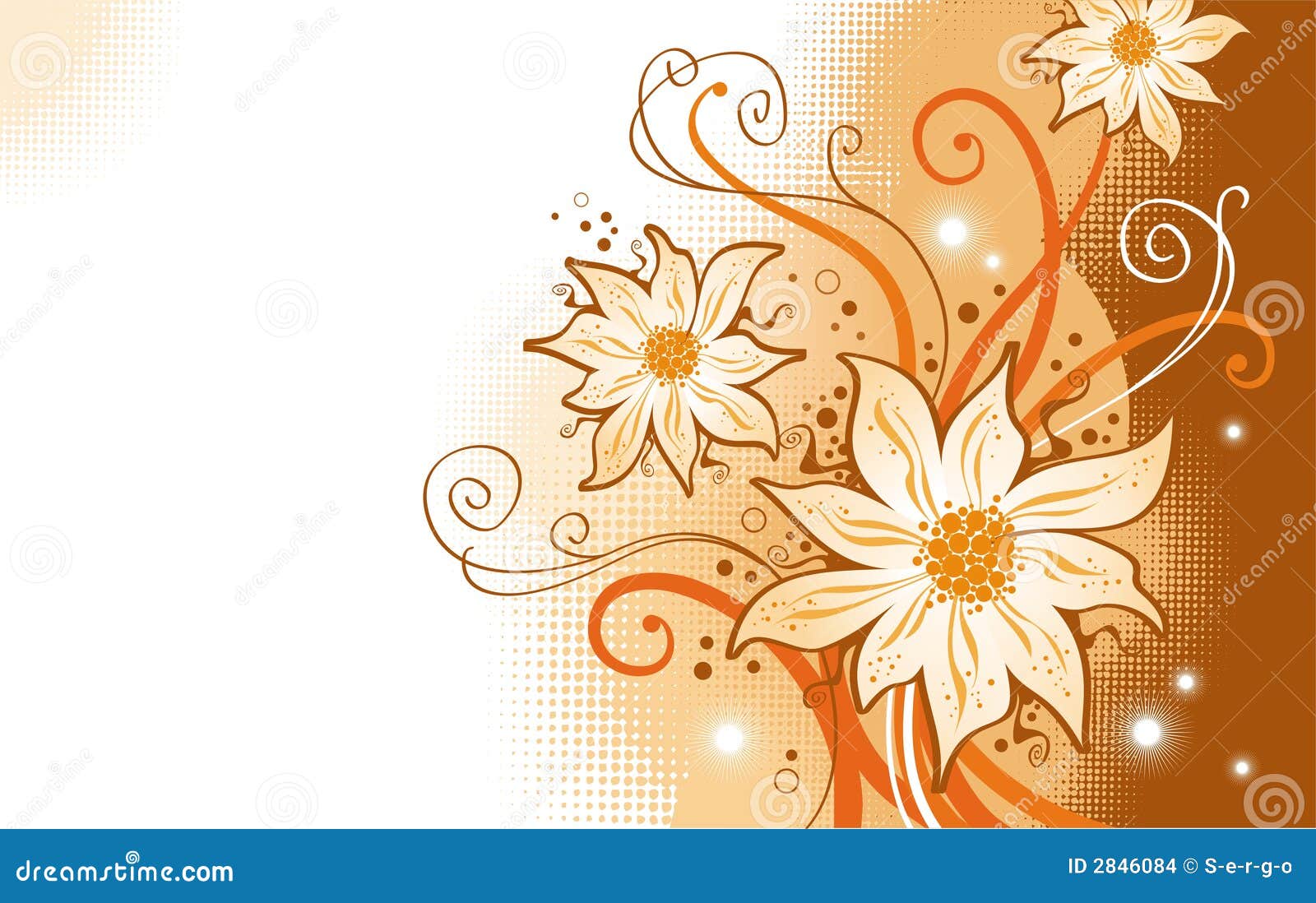 Fleurs Et Branchements En Filigrane Images stock - Image: 2846084