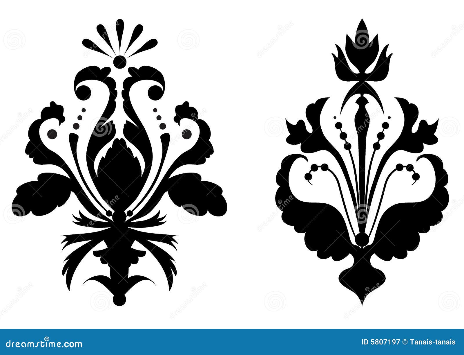 Fleurs stylisées illustration de vecteur. Illustration du illustration ...