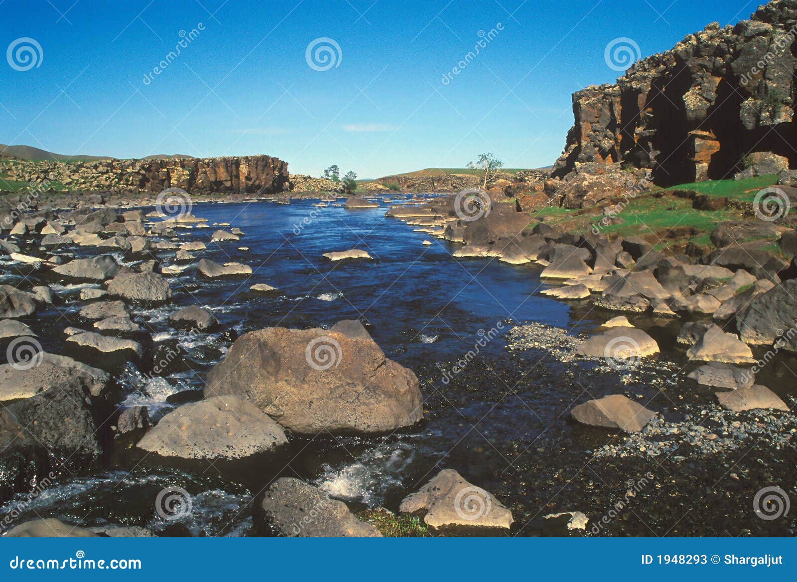 Fleuve d'Orhon - Mongolie image stock. Image du géologie - 1948293