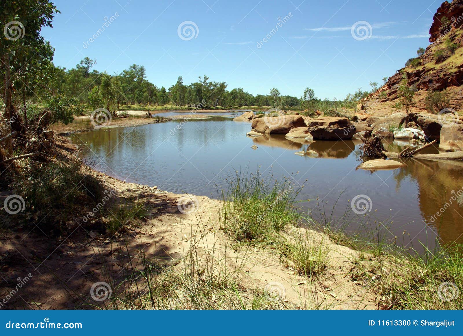 Fleuve de Finke, Australie photo stock. Image du fleuve - 11613300